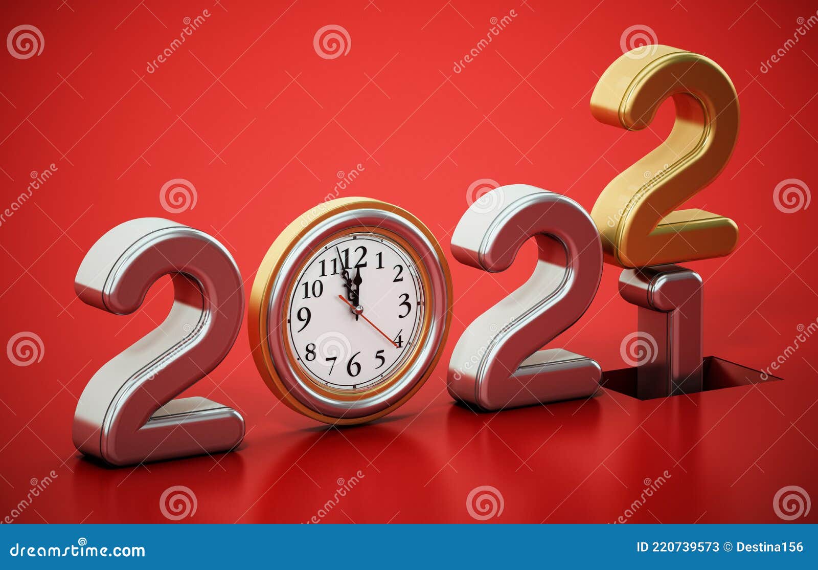 Year 2021 Changes To 2022. New Year 2022 Concept Stock Illustration ...