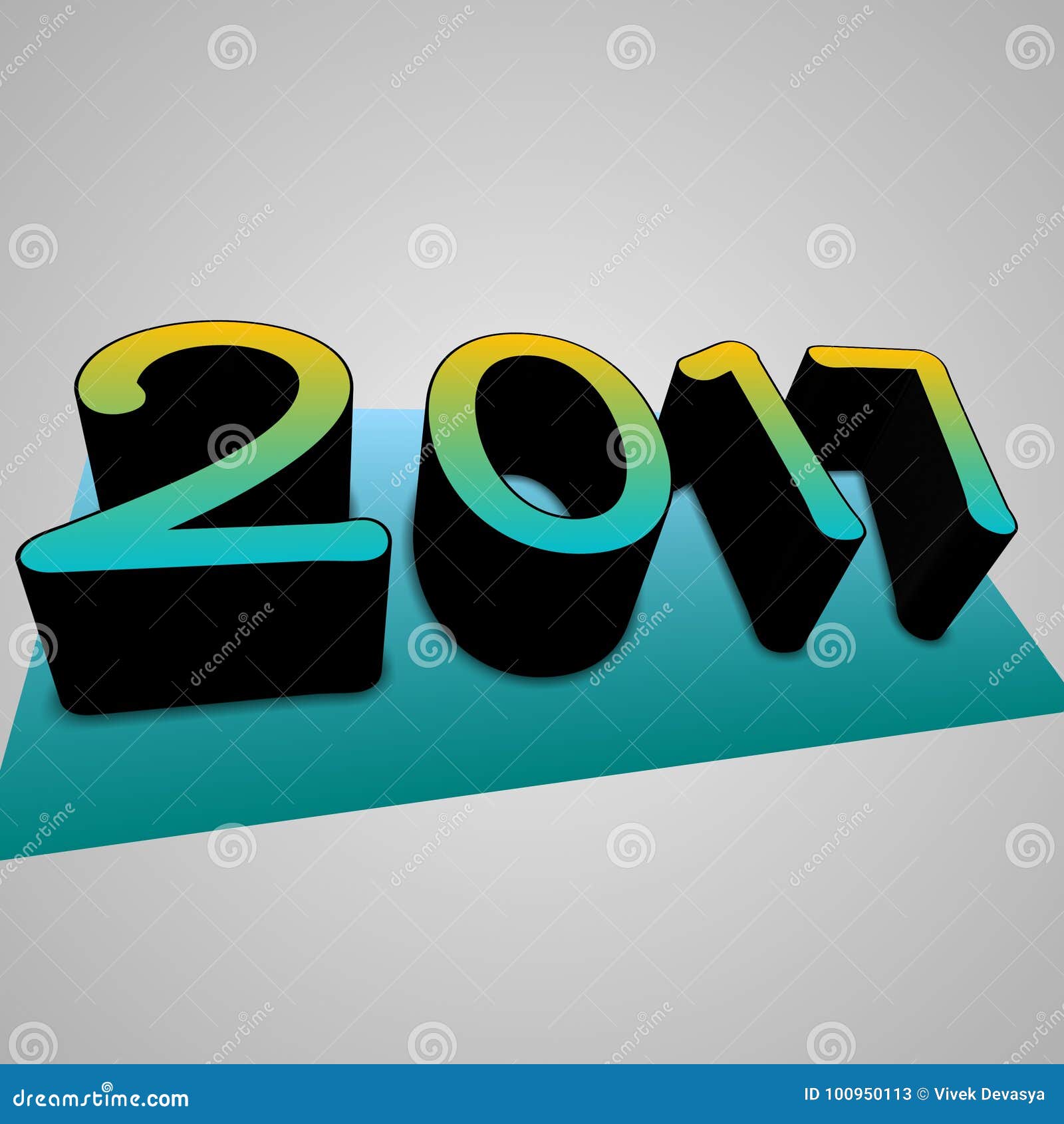 Year 2017 stock illustration. Illustration of 3dhd, simple - 100950113