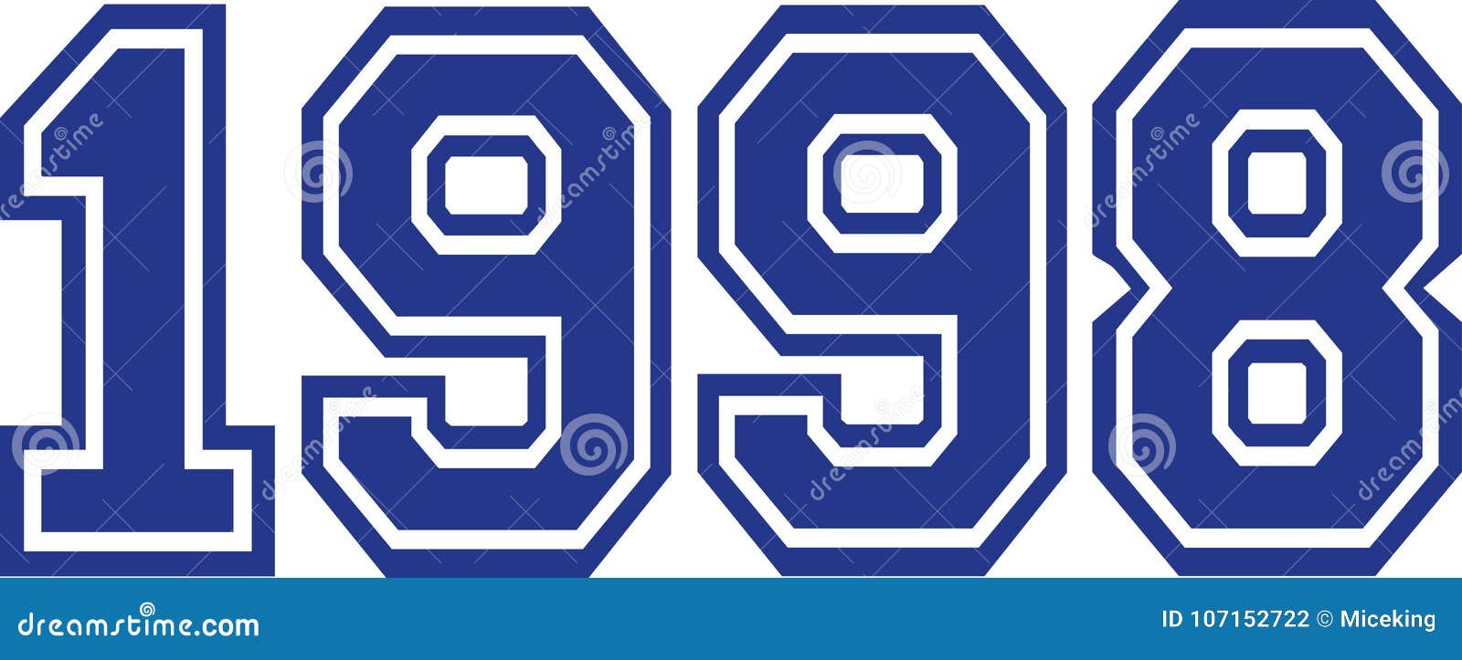 1998 Year College Font Cartoon Vector | CartoonDealer.com #107160347