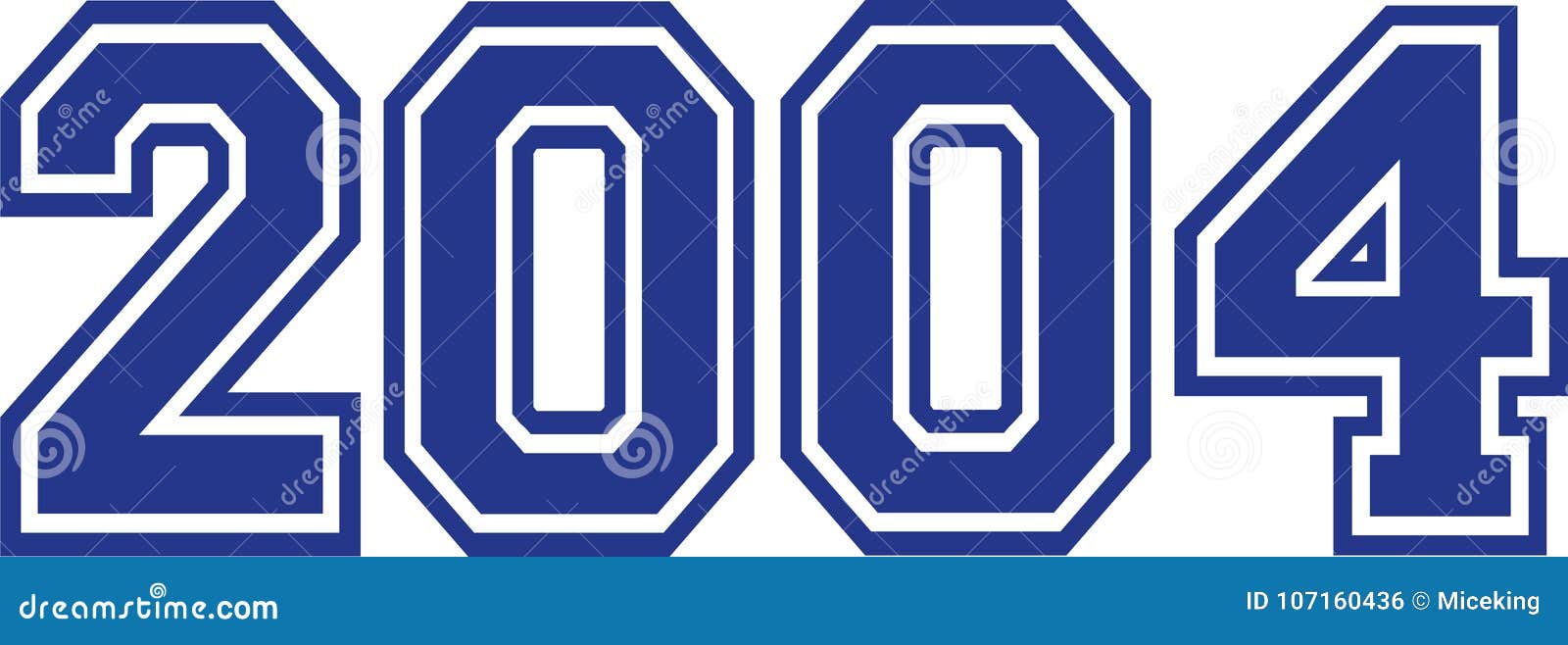 Year 2004 Numeric Typography Text Vector Design On Gradient Color ...