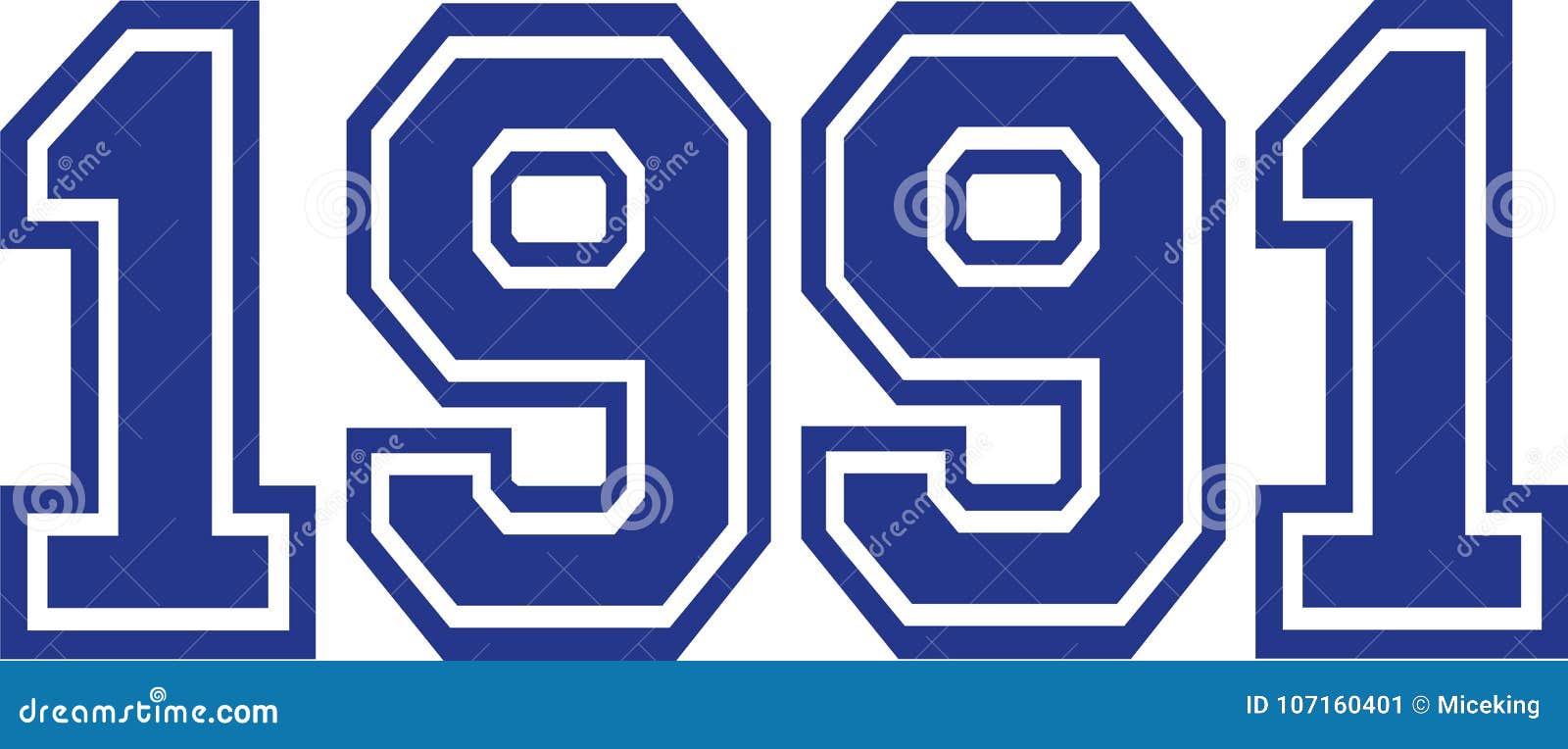 Year 1991 With Black And White Background Cartoon Vector ...