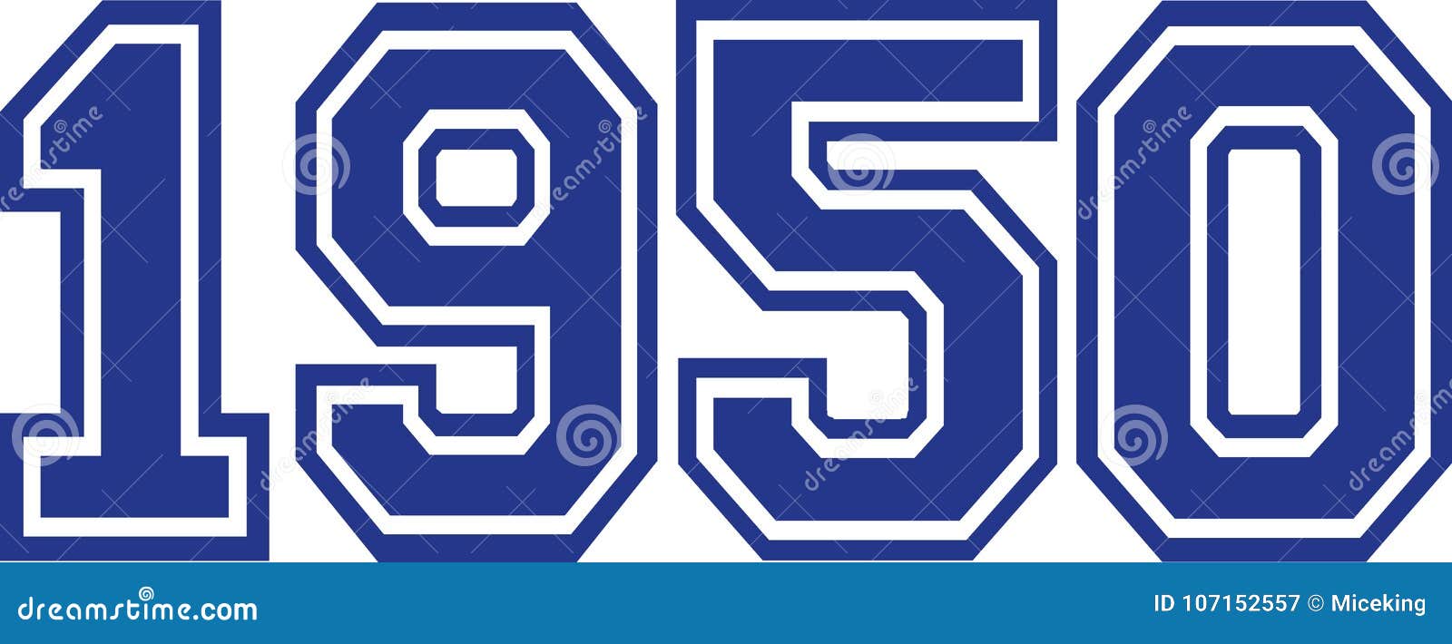 1950 Year college font stock illustration. Illustration of college ...