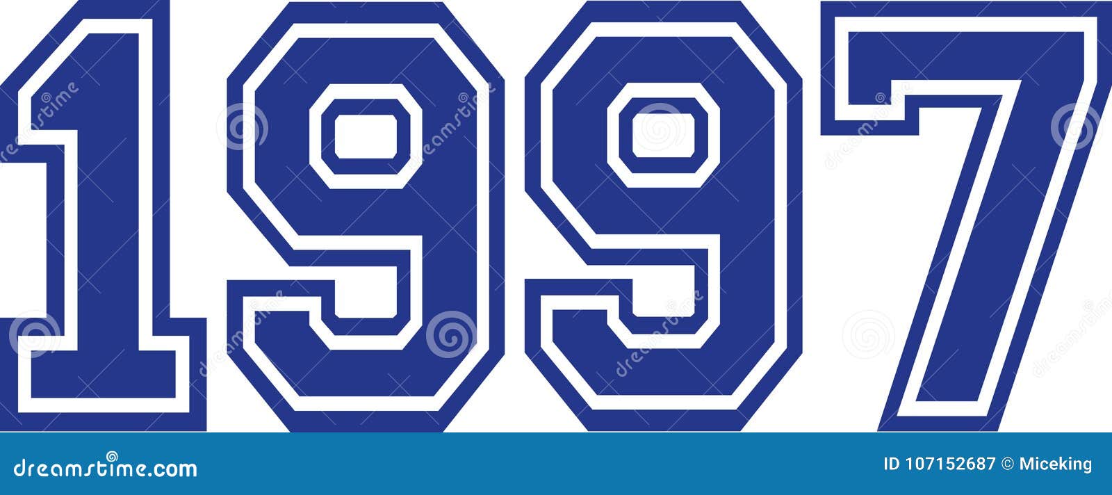 1997 Year College Font Stock Image | CartoonDealer.com #107152687