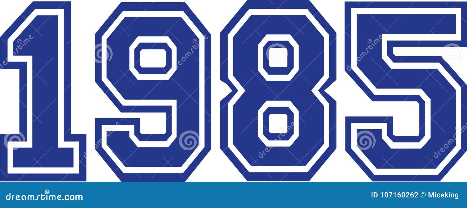 1985 Year college font stock vector. Illustration of year - 107160262