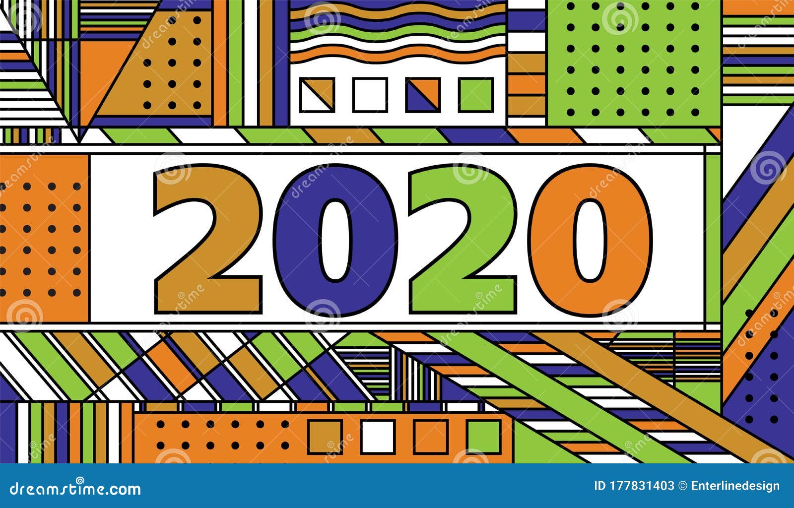 The Year 2020 Concept Background Illustration Stock Vector ...