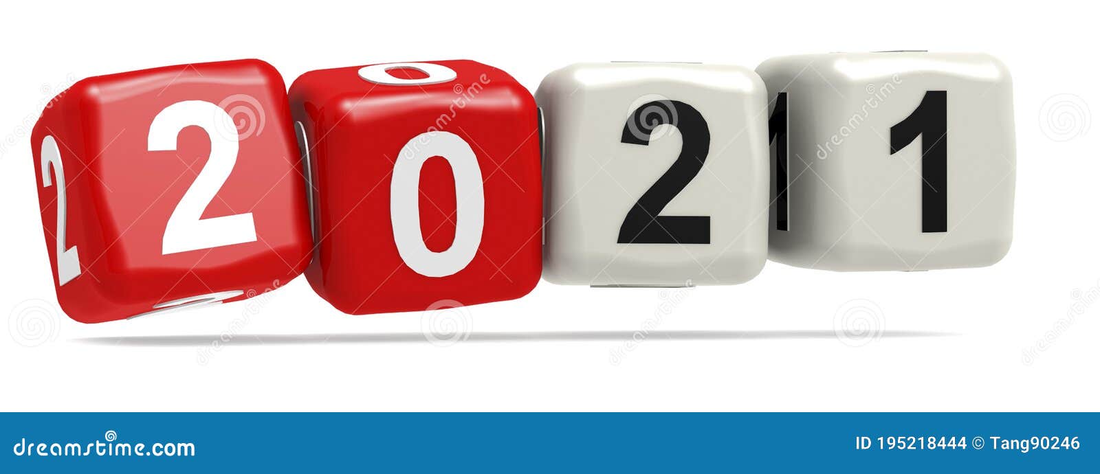 2021 Year Concept with Blocks and Text Stock Illustration ...