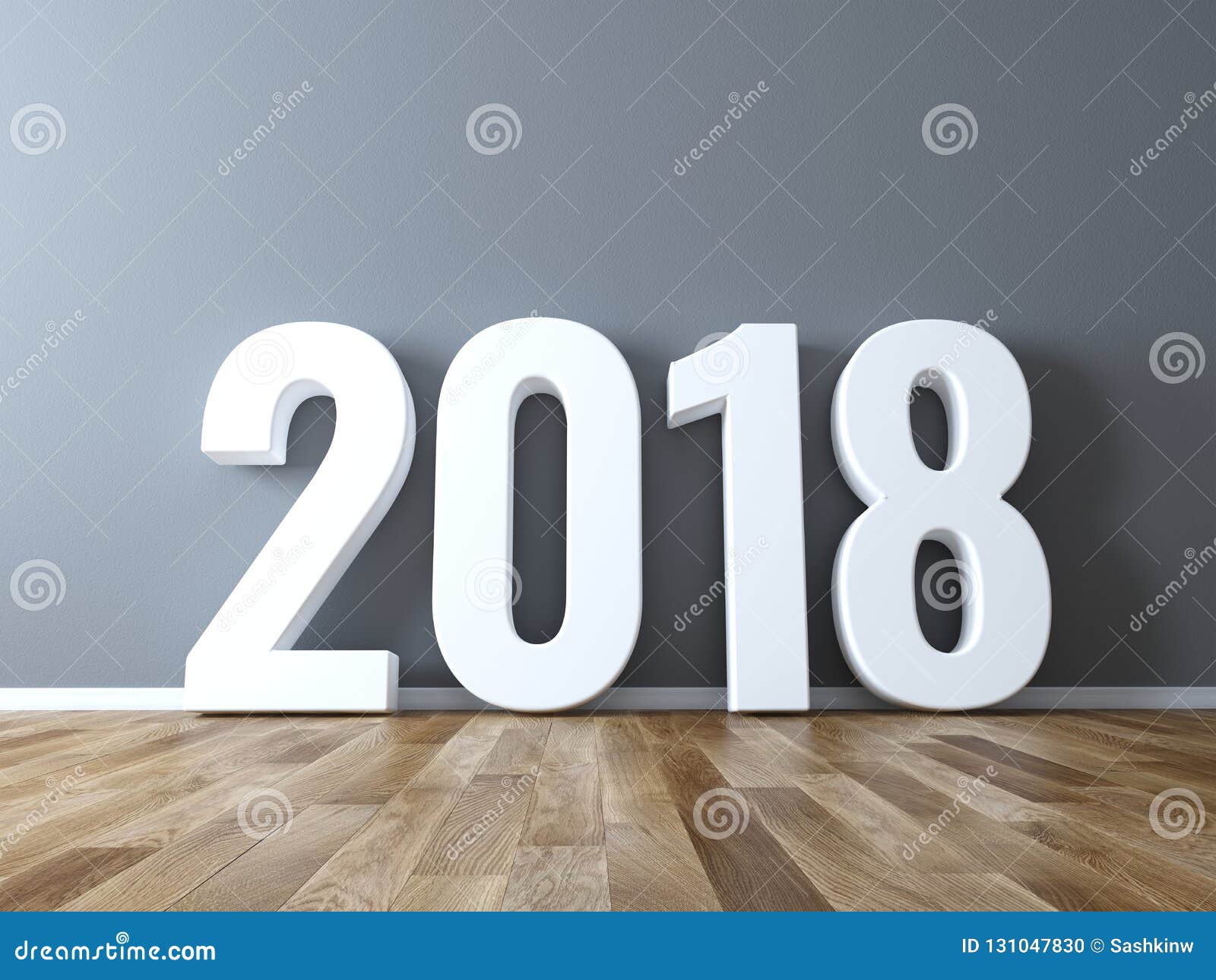 2018 Year Concept - 3d Numbers Stock Illustration - Illustration of ...