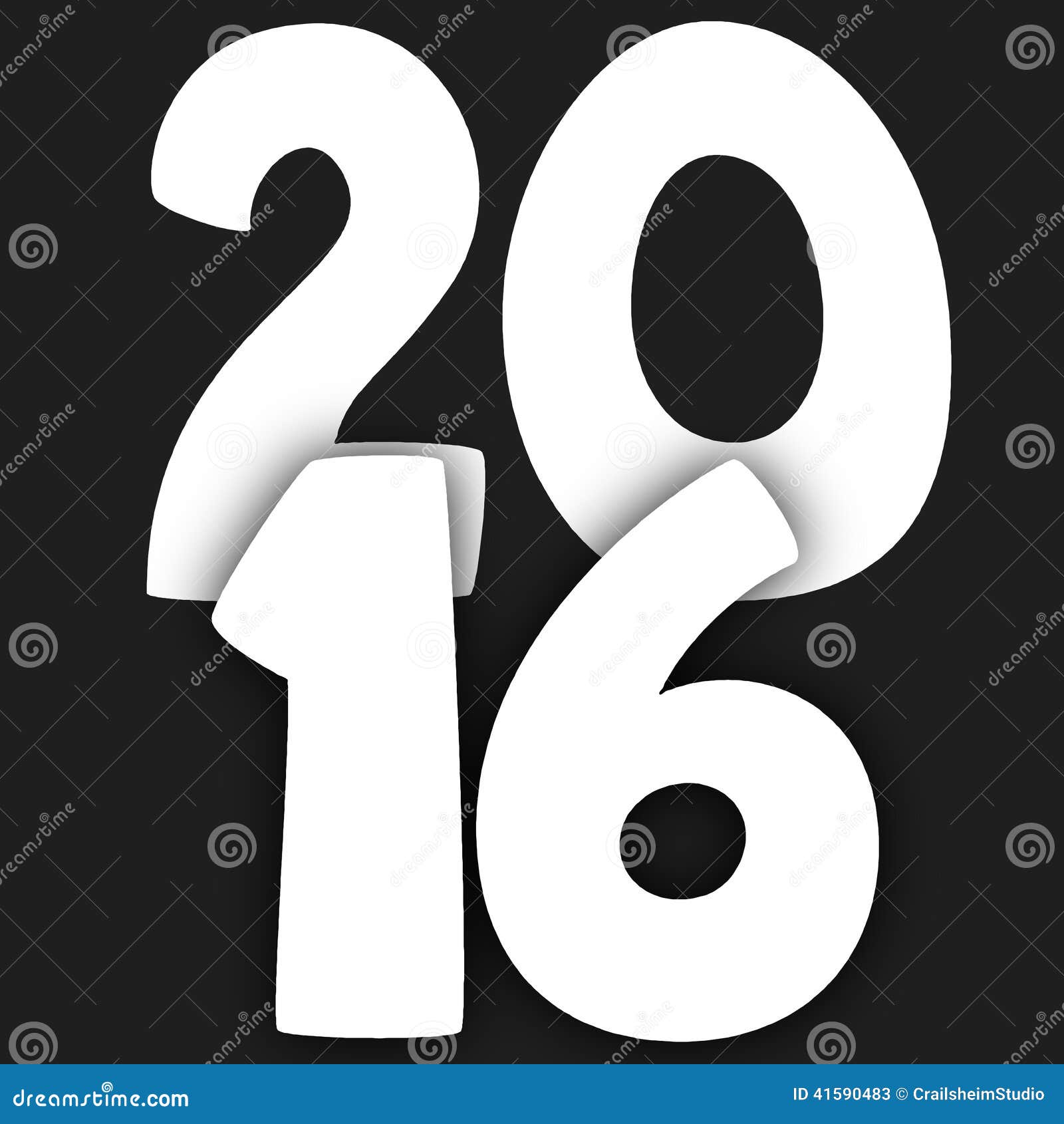 Year 2016 stock illustration. Illustration of start, celebration - 41590483