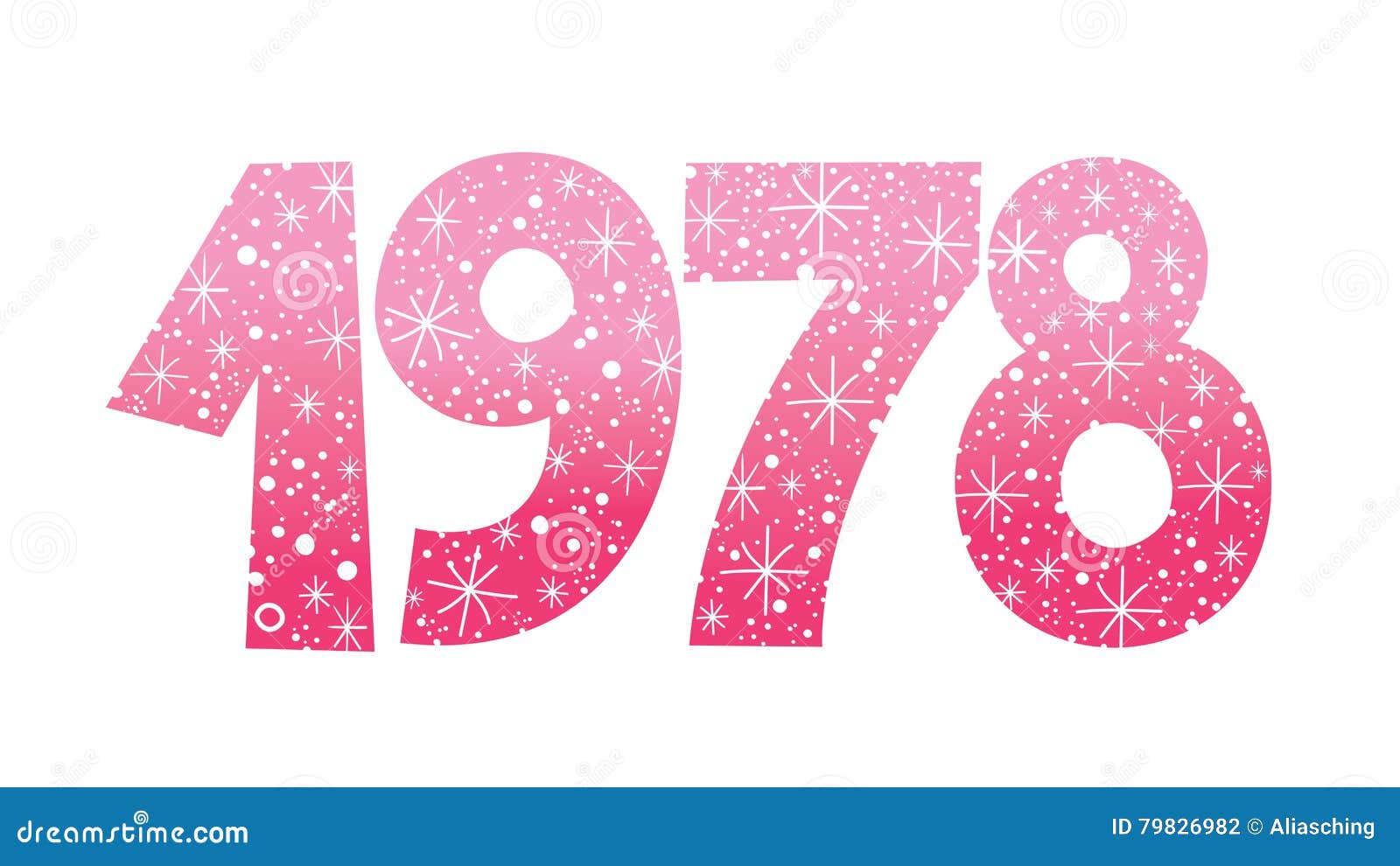 Year 1978 Decorative Celebratory Number Stock Vector - Illustration of ...