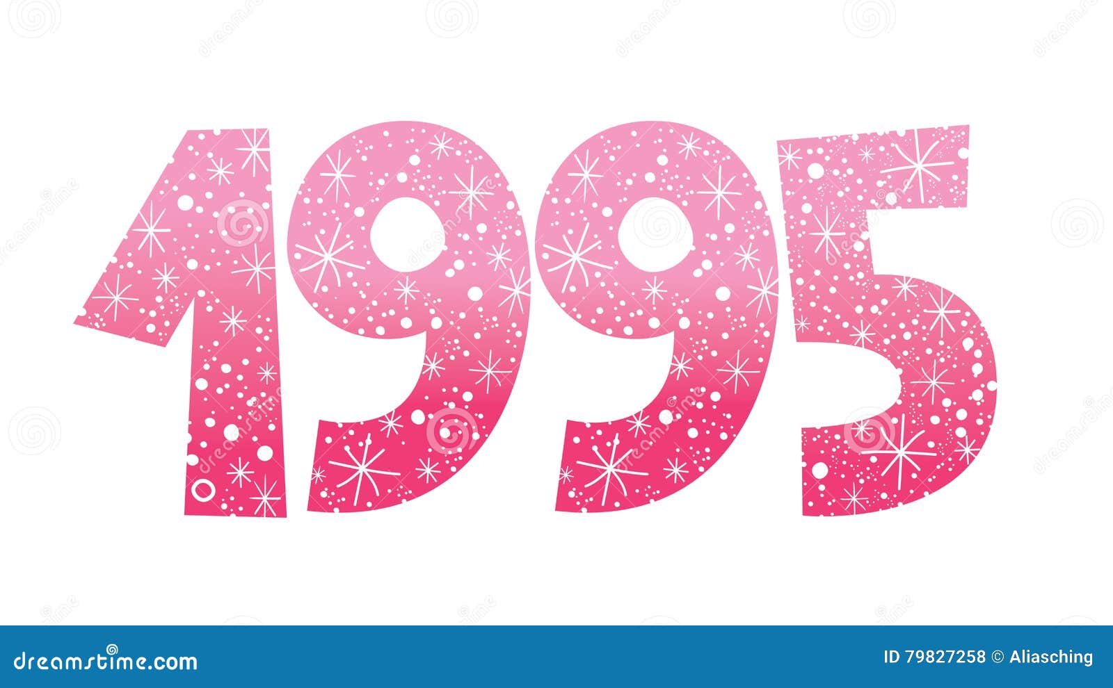 Year 1995 Decorative Celebratory Number Stock Vector - Illustration of ...