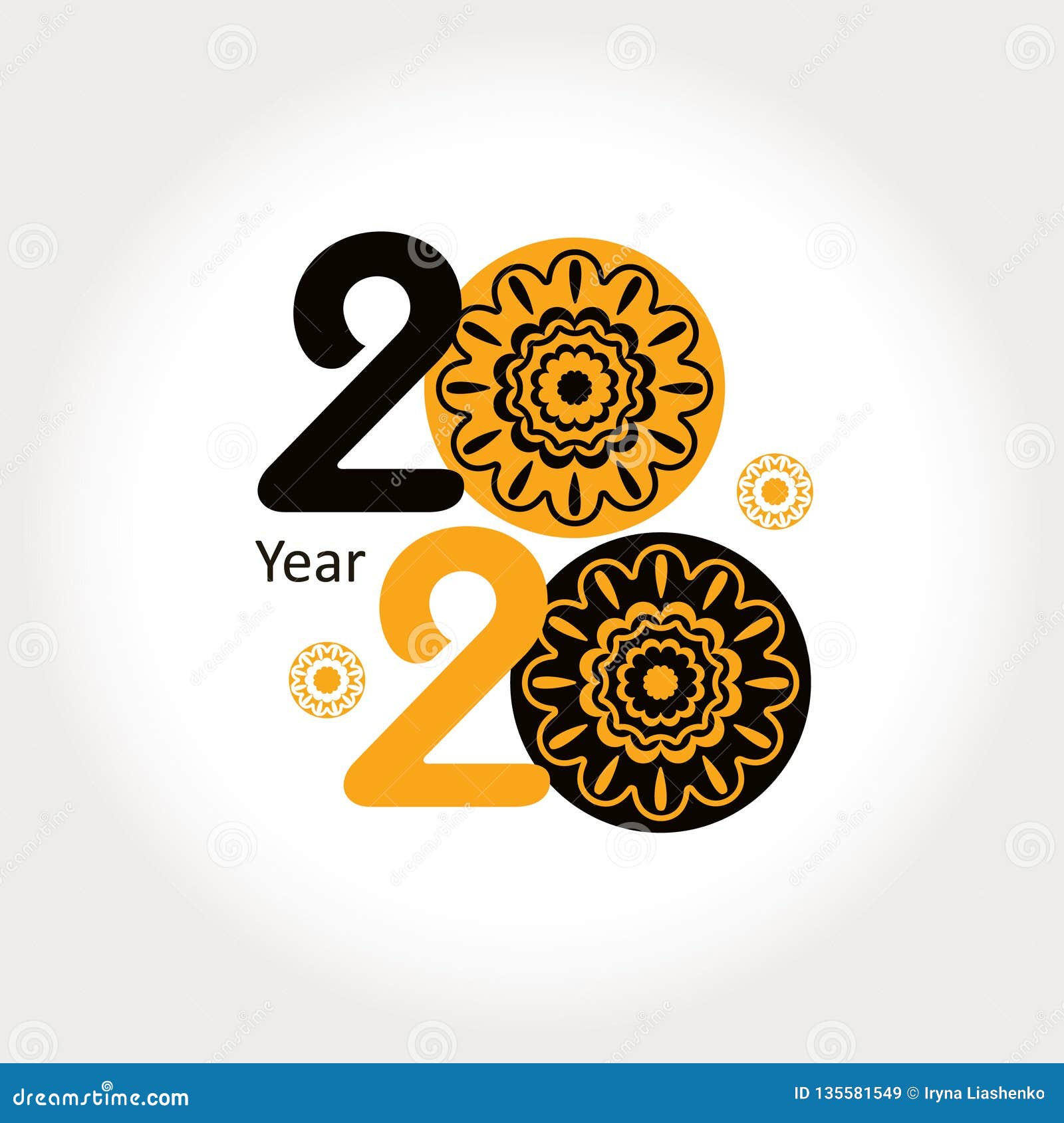 Year 2020. Decorative Symbol 2020. Stock Illustration - Illustration of ...