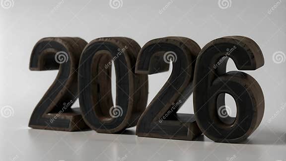 The Year 2026 is Displayed in Bold Black Text on a Plain White ...