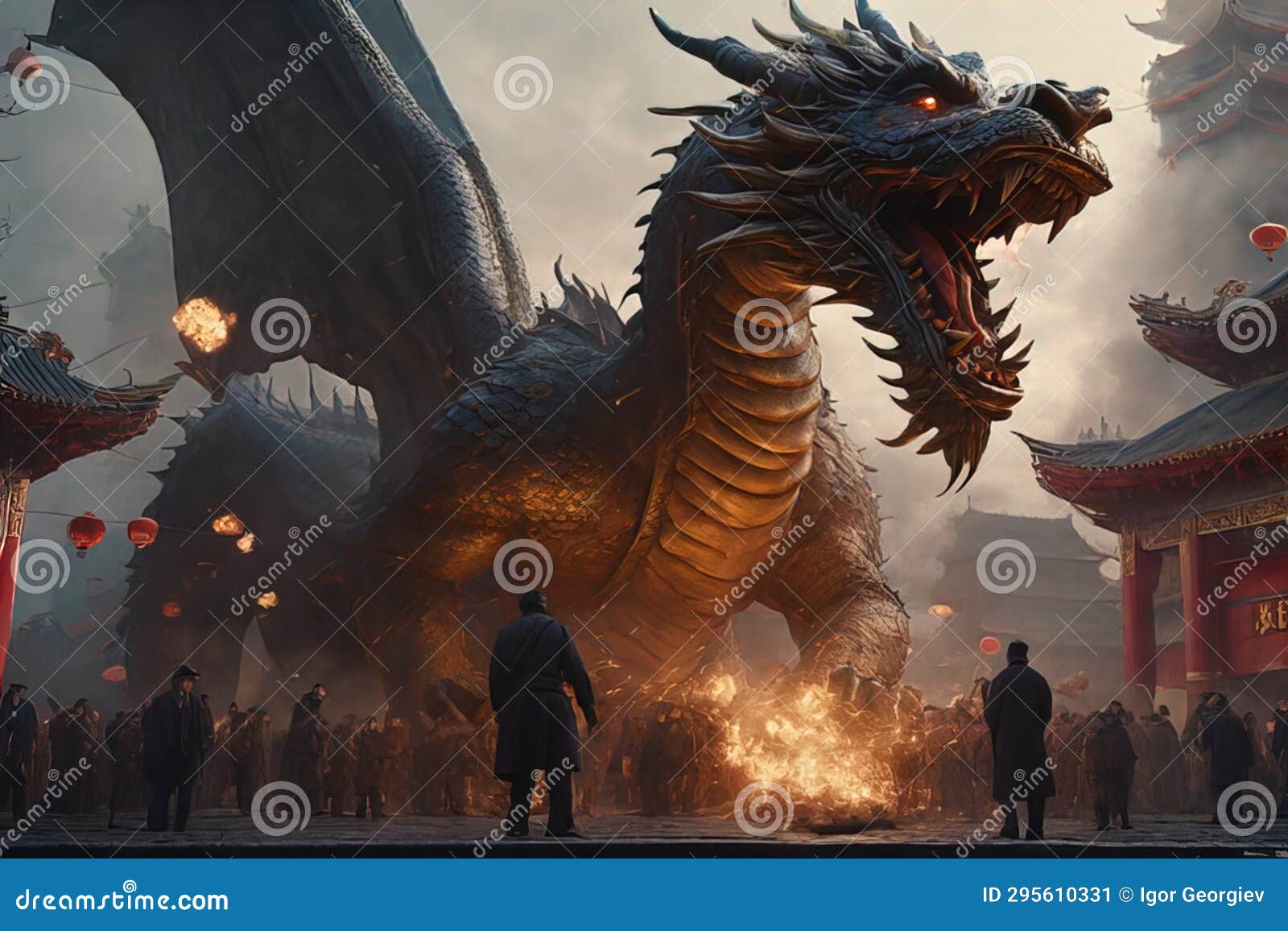 Year of Dragon Chinese Zodiac Illustration Stock Illustration ...