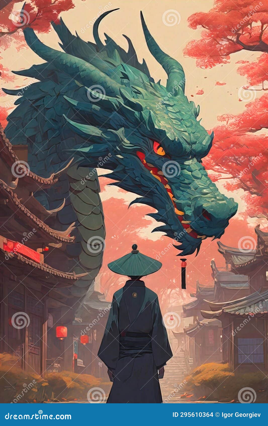 Year of Dragon Chinese Zodiac Illustration Stock Illustration ...