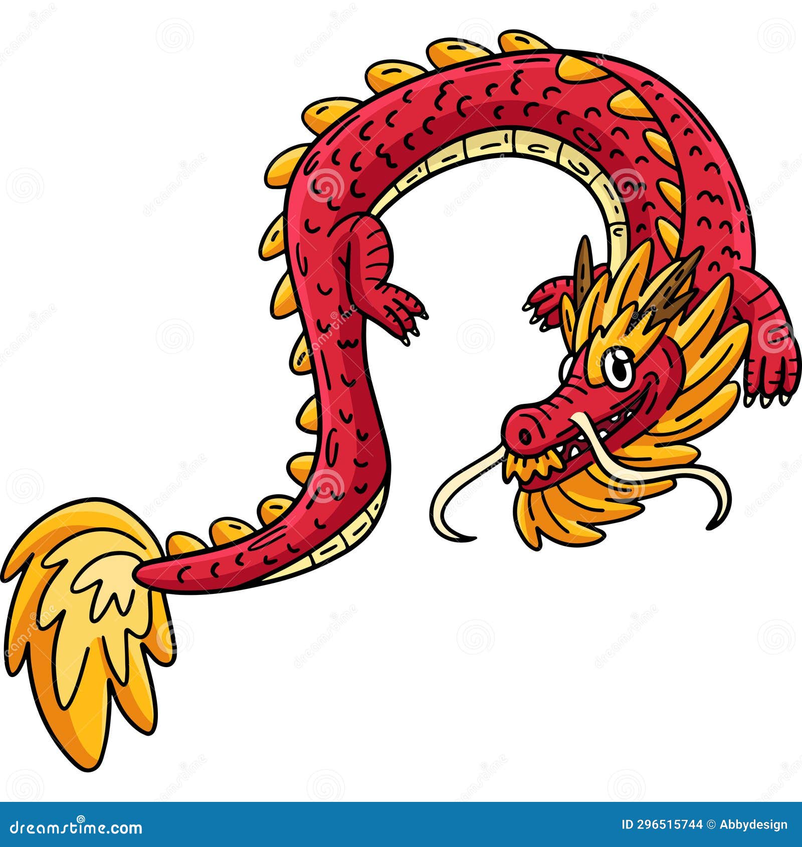 Year of the Dragon Dancing Dragon Cartoon Clipart Stock Vector ...