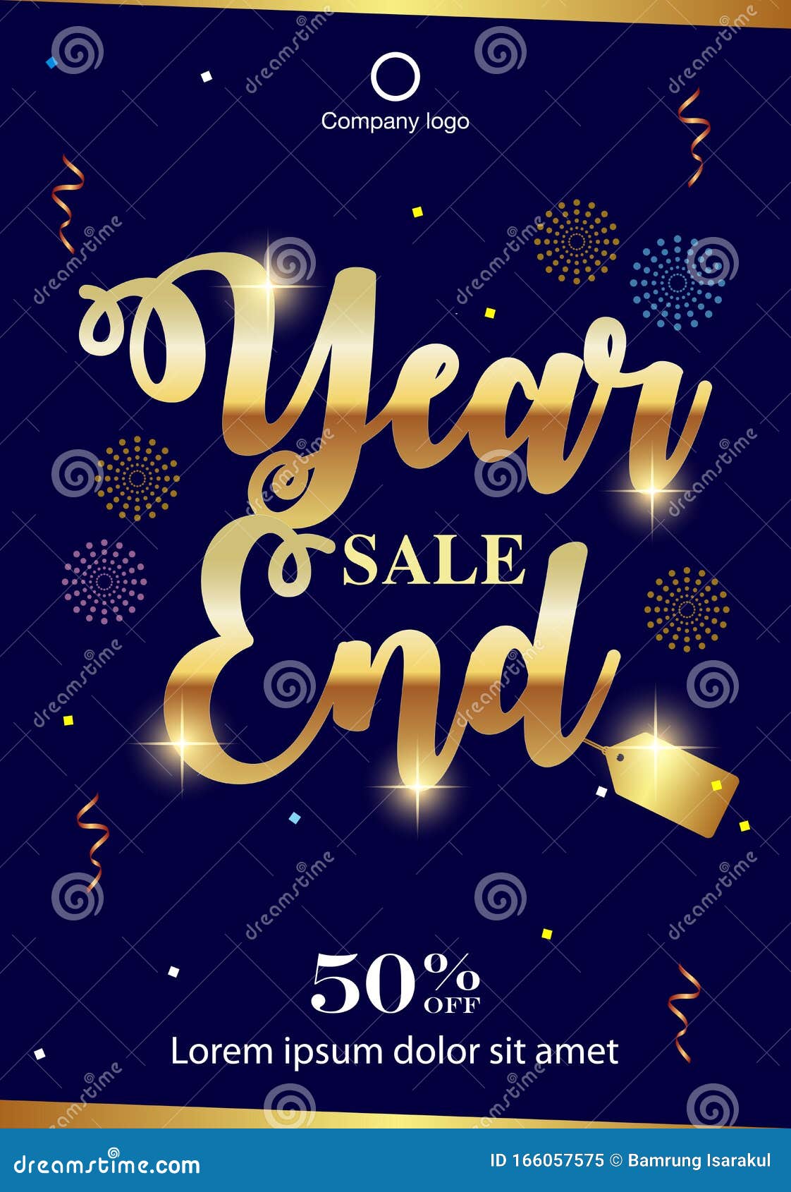 Year End Sale poster stock vector. Illustration of market - 166057575