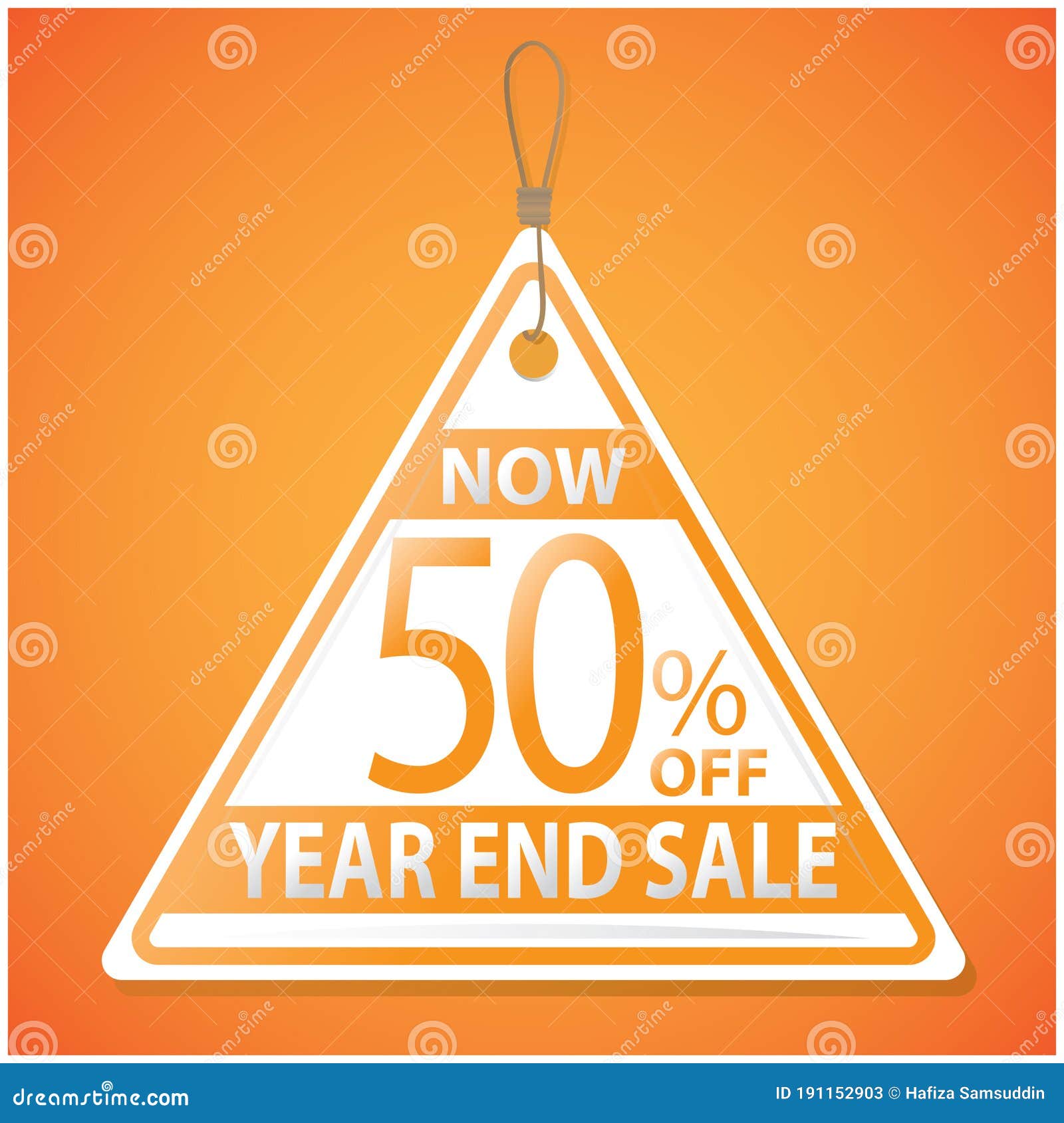 Year End Sale Tag. Vector Illustration Decorative Design Stock Vector ...
