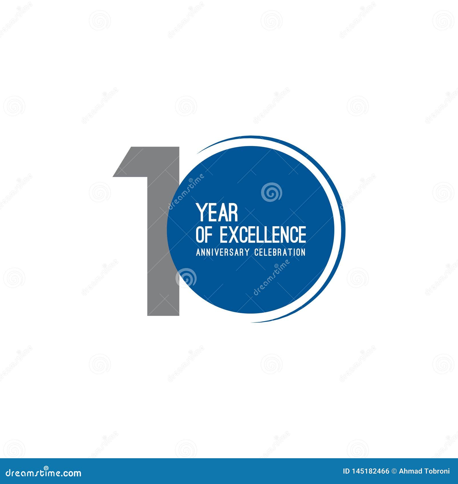 10 Year of Excellence Anniversary Celebration Vector Template Design ...