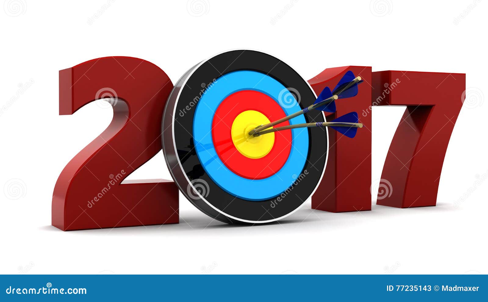 2017 year goal stock illustration. Illustration of concept - 77235143