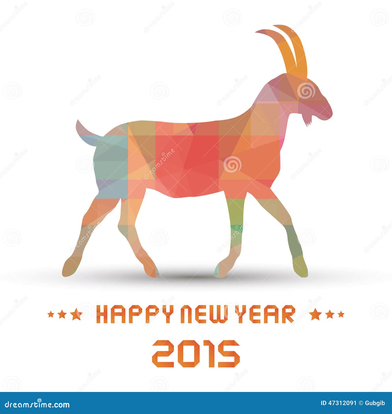 Year of the Goat4 stock vector. Illustration of happiness - 47312091