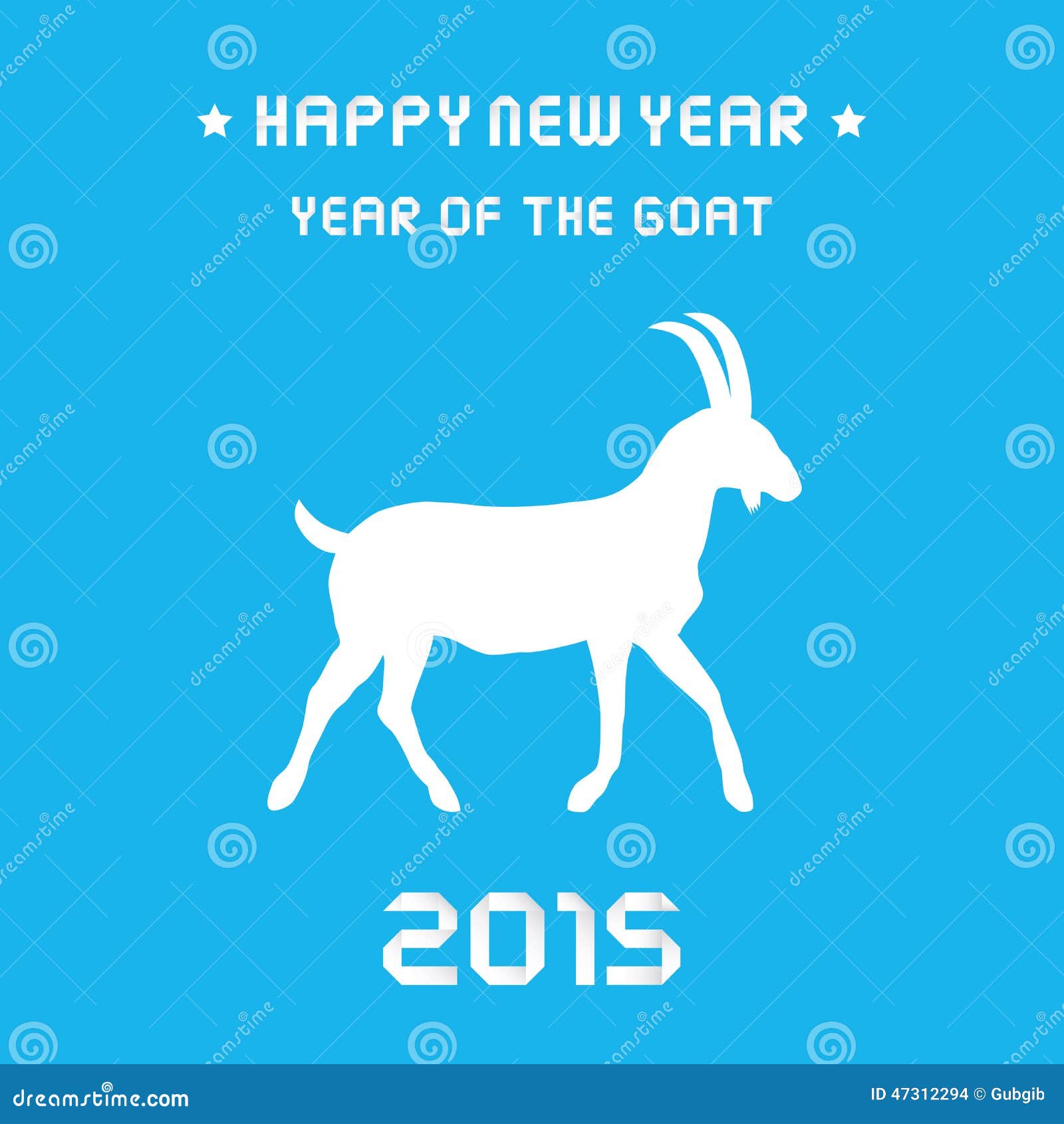 Year of the Goat1 stock vector. Illustration of animal - 47312294