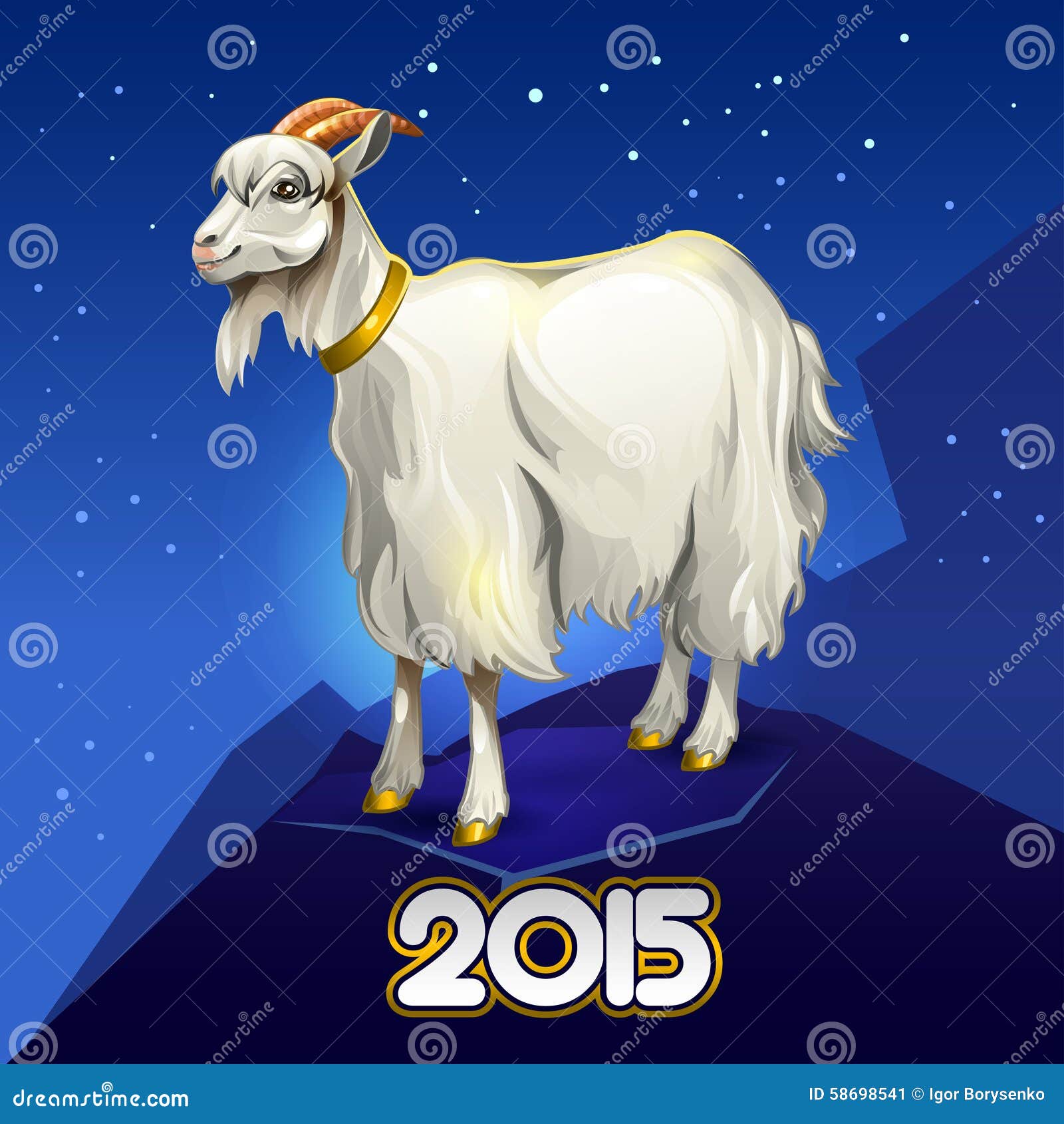 Year goat stock vector. Illustration of chinese, ideas - 58698541
