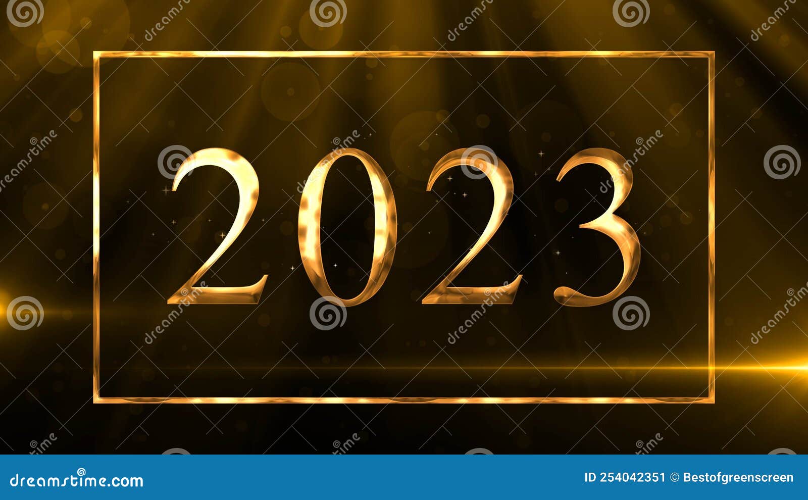 Year 2023 in Gold Colour - Luxury Background with Golden Elements Stock ...