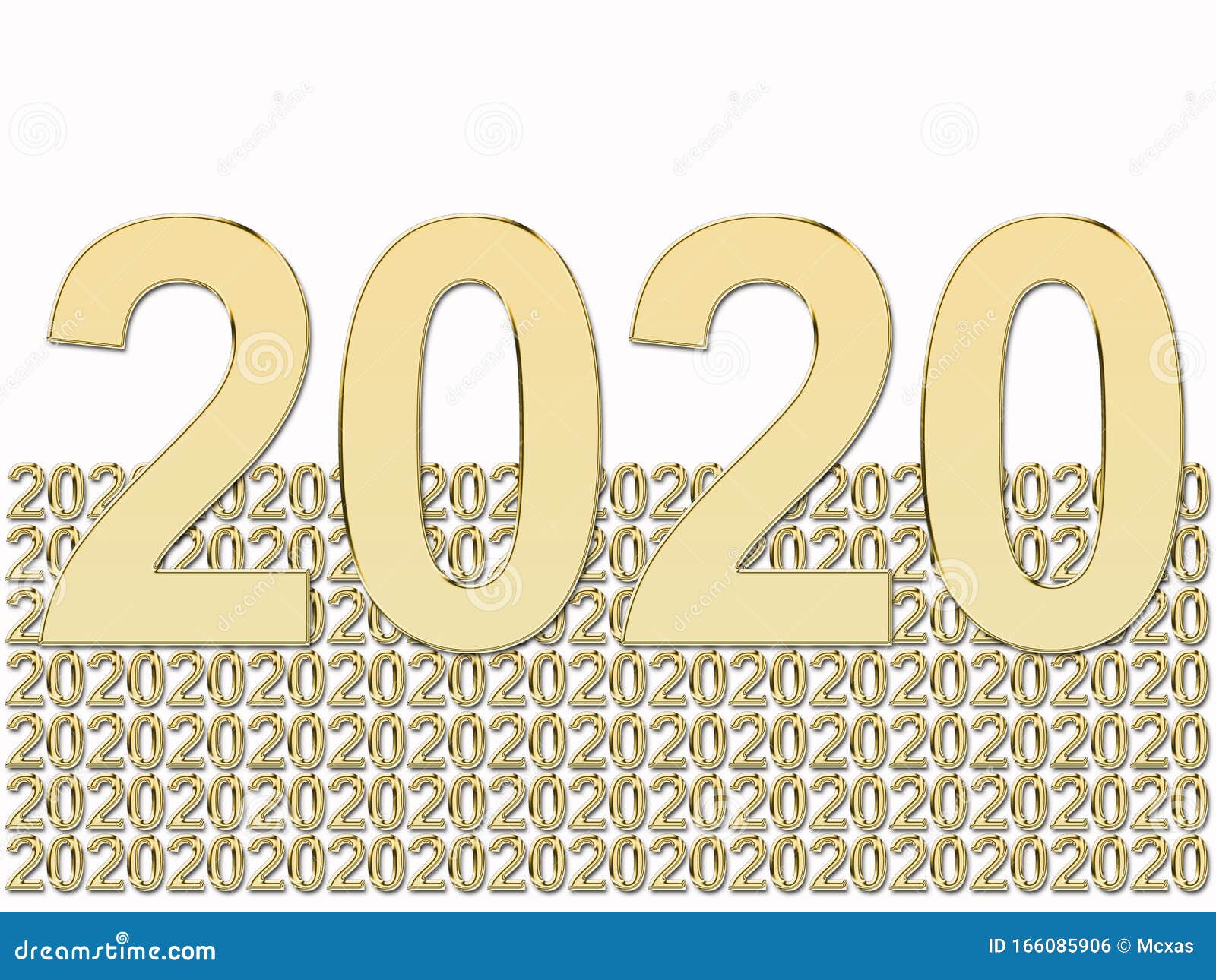 2020 year in gold stock illustration. Illustration of 2020 - 166085906