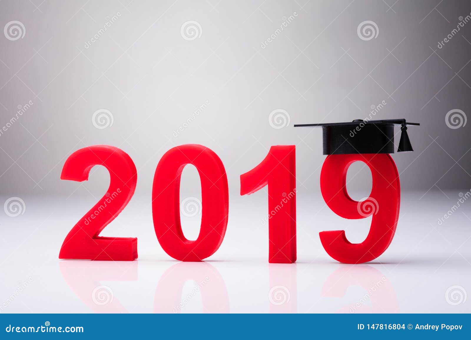 Year 2019 with Graduation Hat Stock Photo - Image of ceremony ...