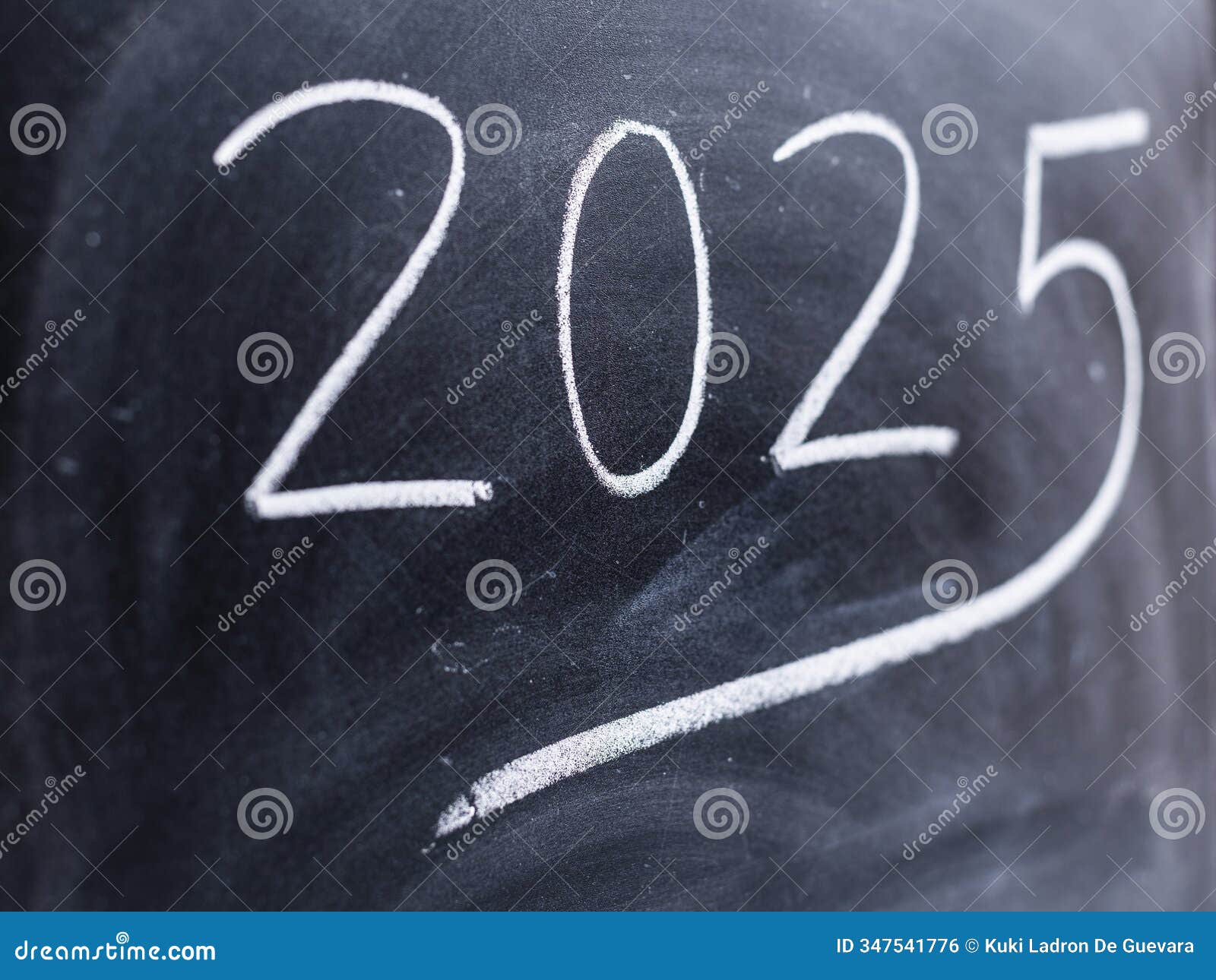 Year 2025 Handwritten on a Blackboard with Chalk Stock Photo - Image of ...