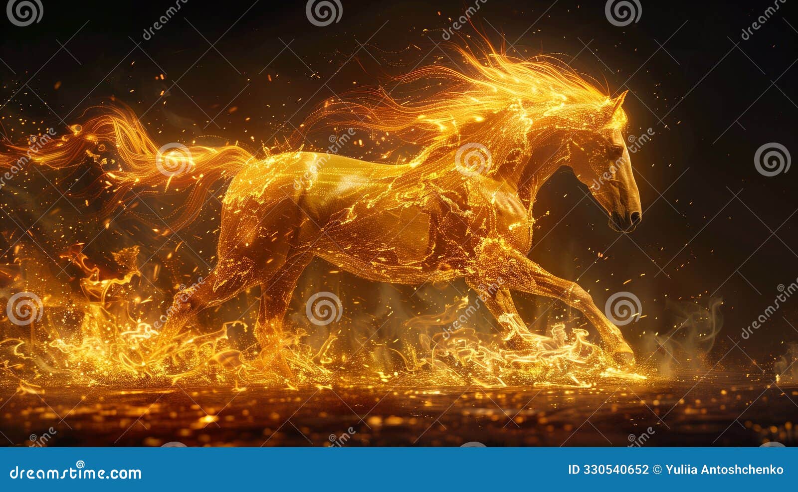 Year of the Horse. Chinese Horoscope Stock Illustration - Illustration ...