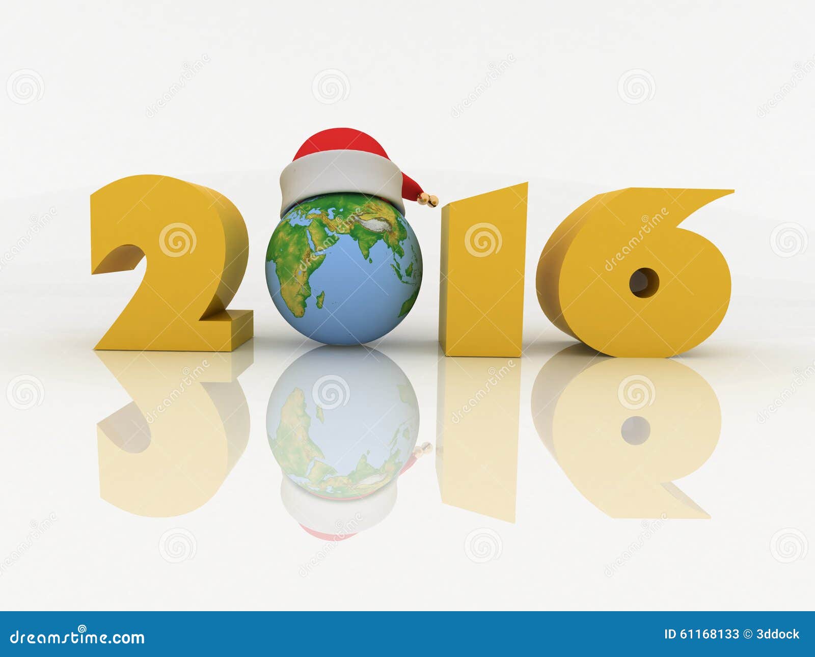 2016 Year. Isolated 3D Image Stock Illustration - Illustration of ...
