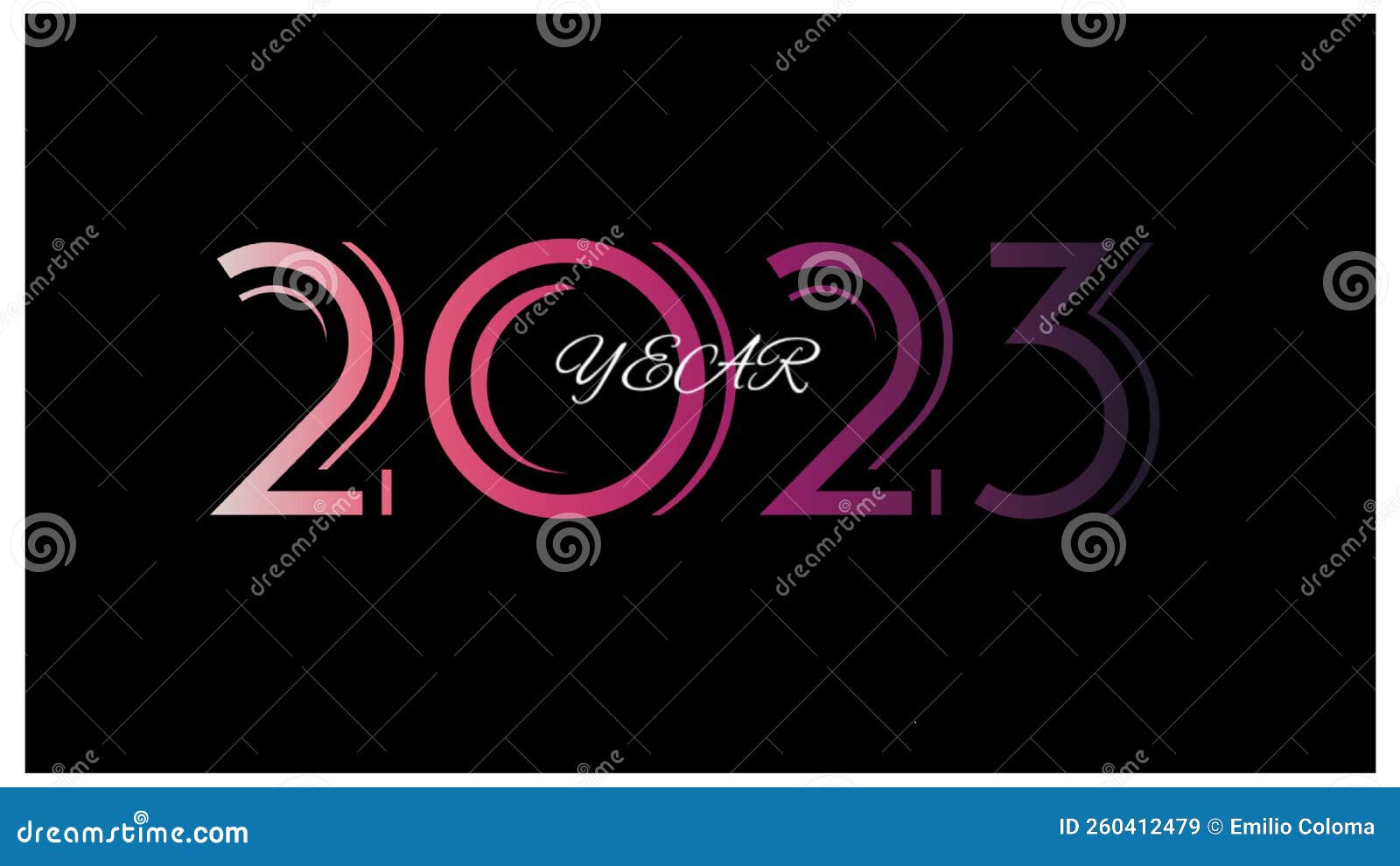 Year 2023 in lettering stock illustration. Illustration of year - 260412479