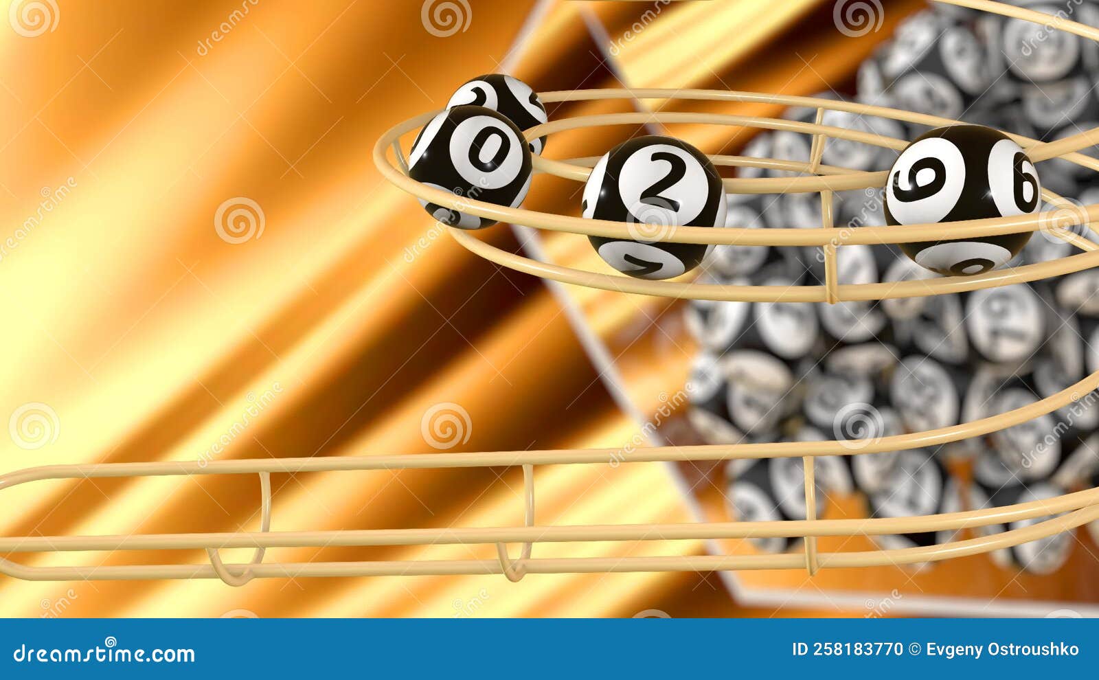 The Year 2026 Make Up the Rolling Out Bingo Balls Stock Footage - Video ...