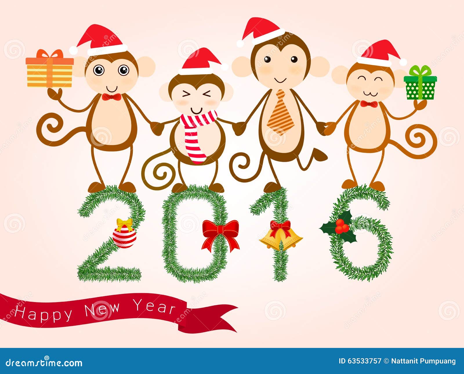 Year of monkey stock vector. Illustration of design, green - 63533757