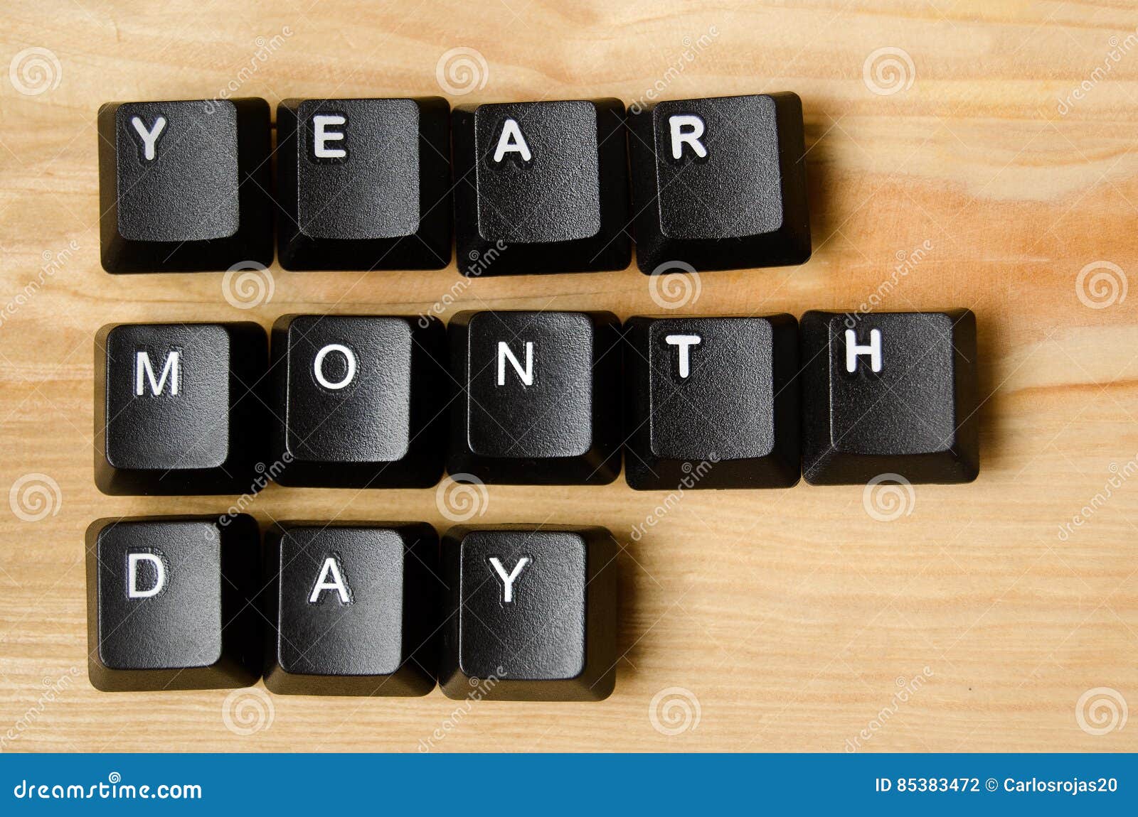 Year, month and day words stock photo. Image of time - 85383472