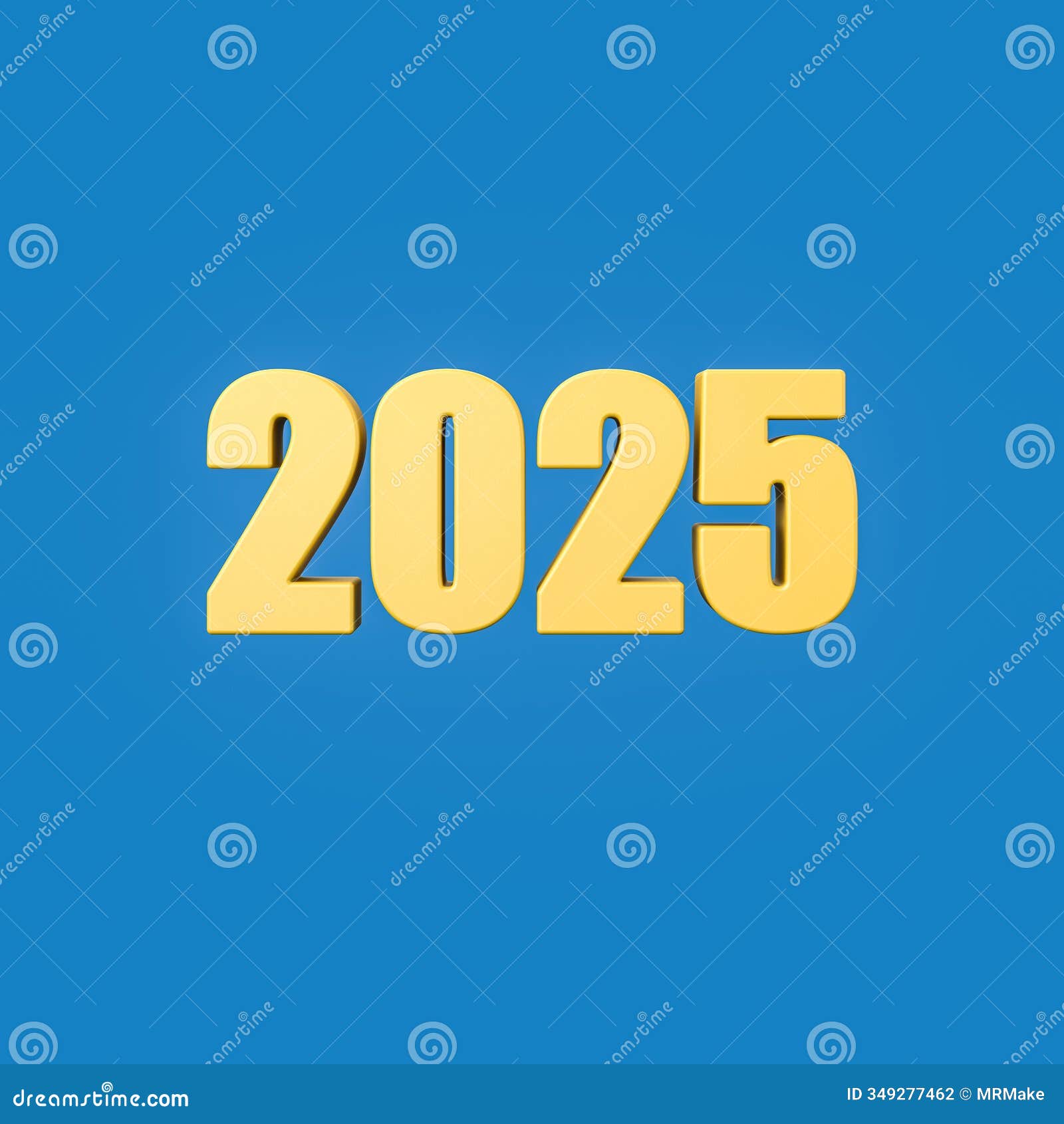 2025 Year Number Text on Blue Background Stock Illustration ...