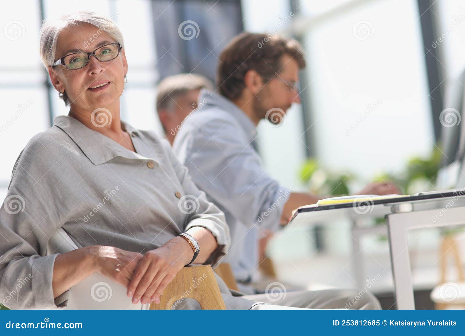 60 Year Old Business Woman in a Work Environment Stock Image - Image of ...