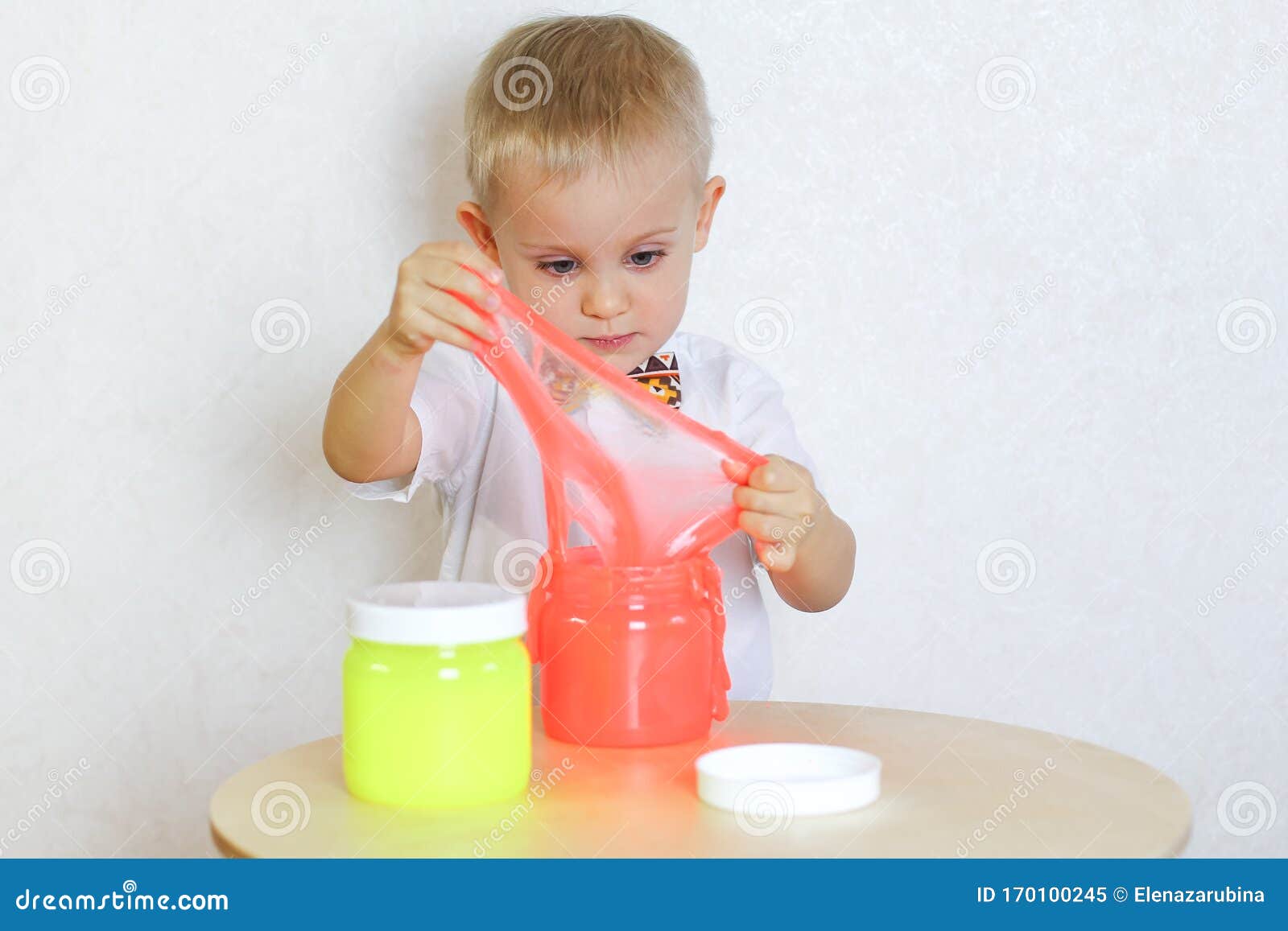 A Toddler Boy Playing with Slime, Sensory Play and Developing Fine ...
