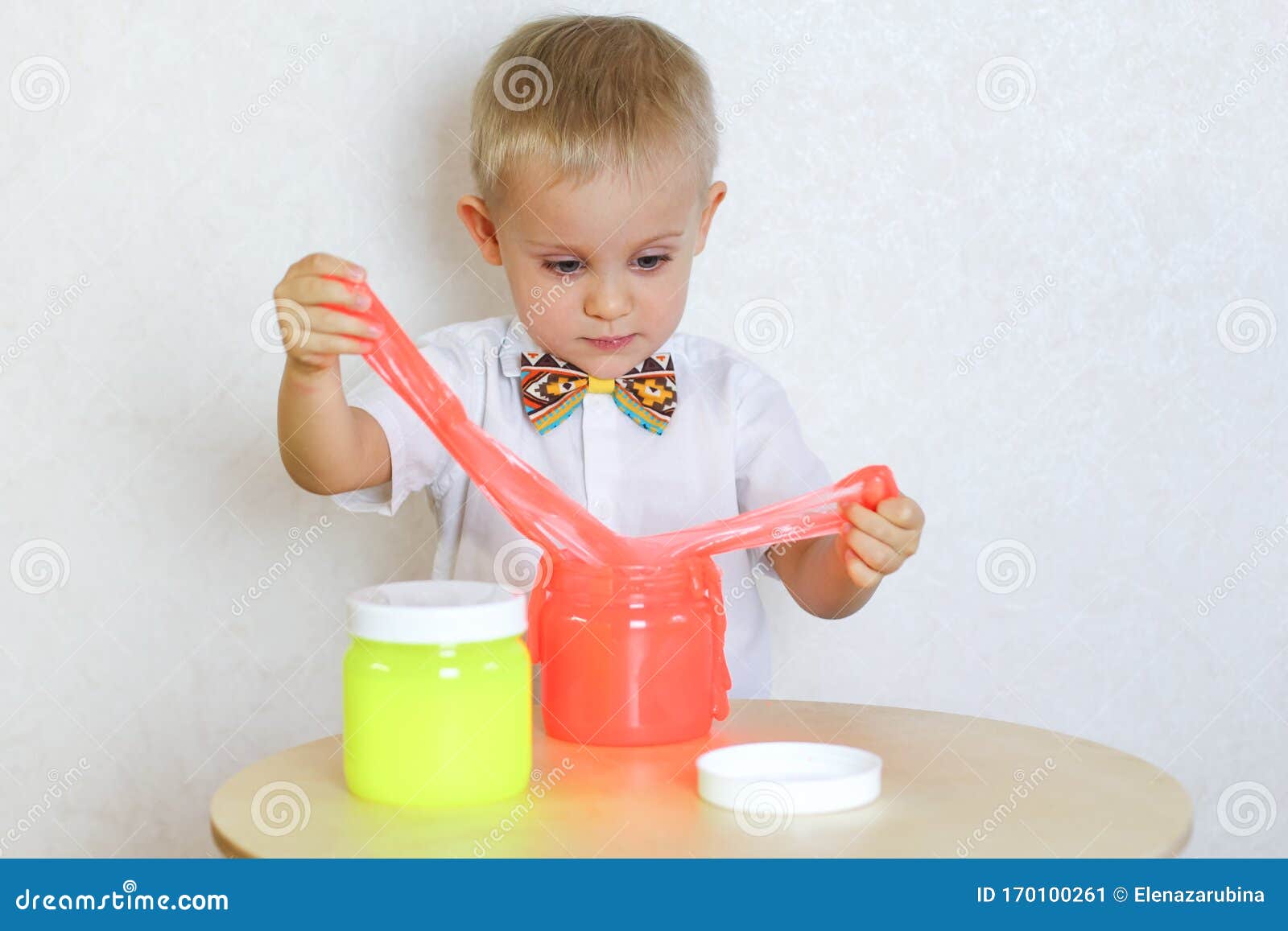 A Toddler Boy Playing with Slime, Sensory Play and Developing Fine ...