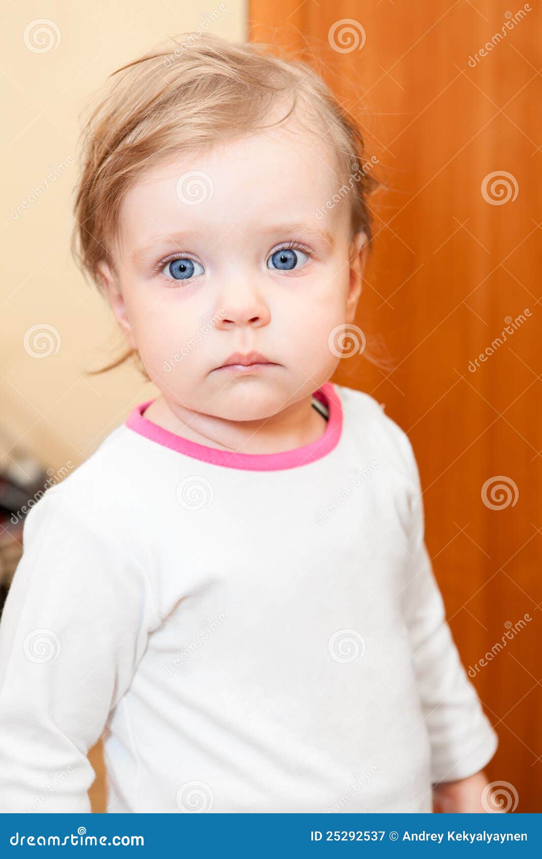 Year-old Little Child Closeup Portrait Stock Image - Image of cheerful ...