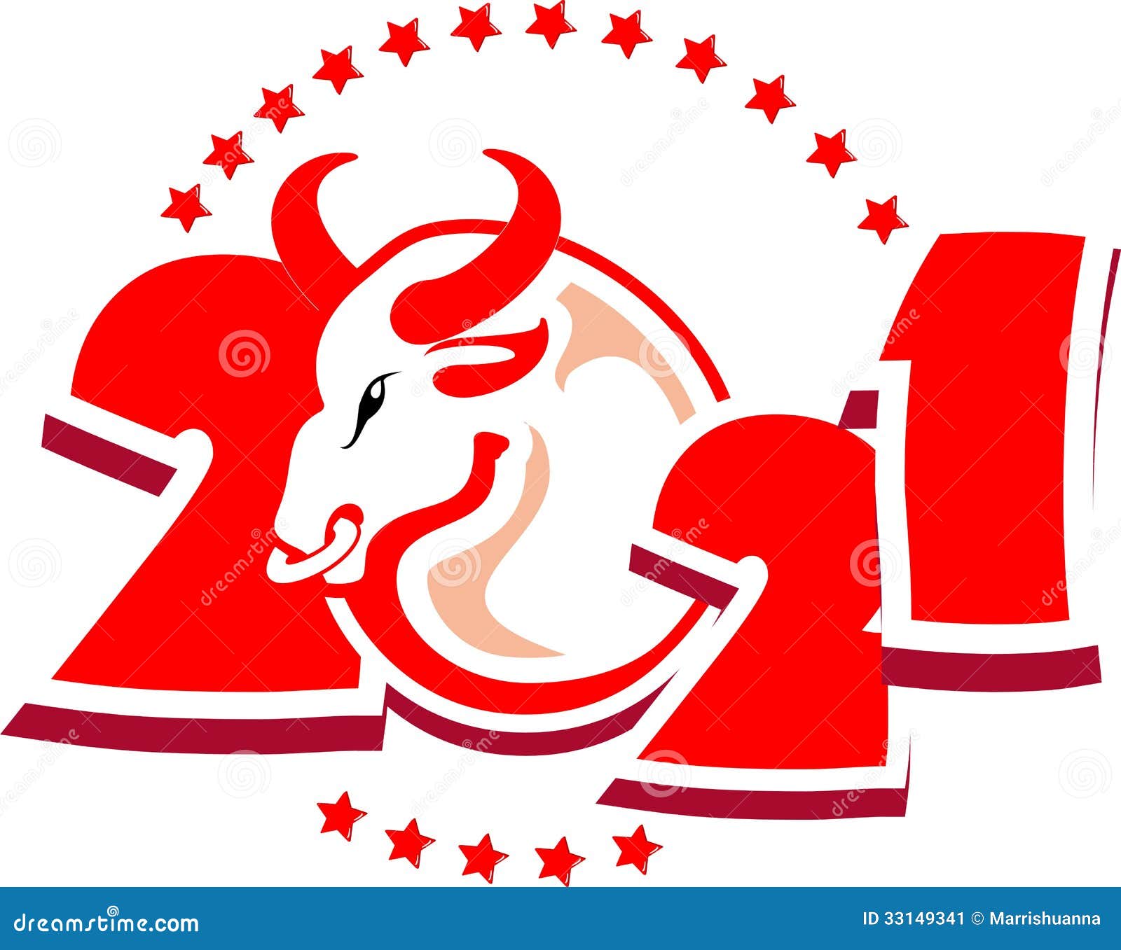 Year of the Ox stock vector. Illustration of tradition - 33149341