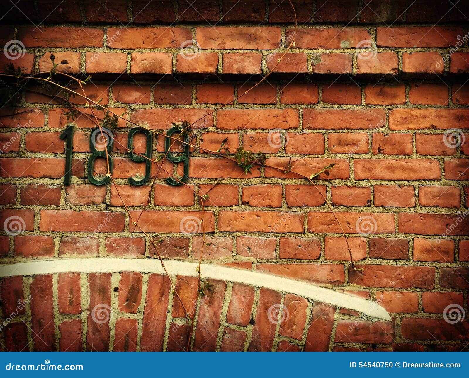 Year stock photo. Image of wall, plate, year, brick - 54540750
