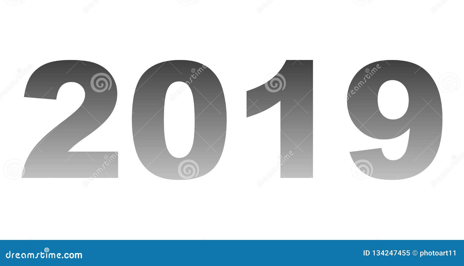 Year 2019 - Red Gradient, Isolated Numbers - Vector Stock Vector ...