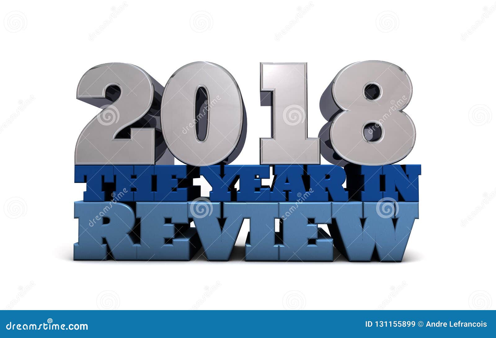 2018 the Year in Review - a Look Back Stock Illustration - Illustration ...