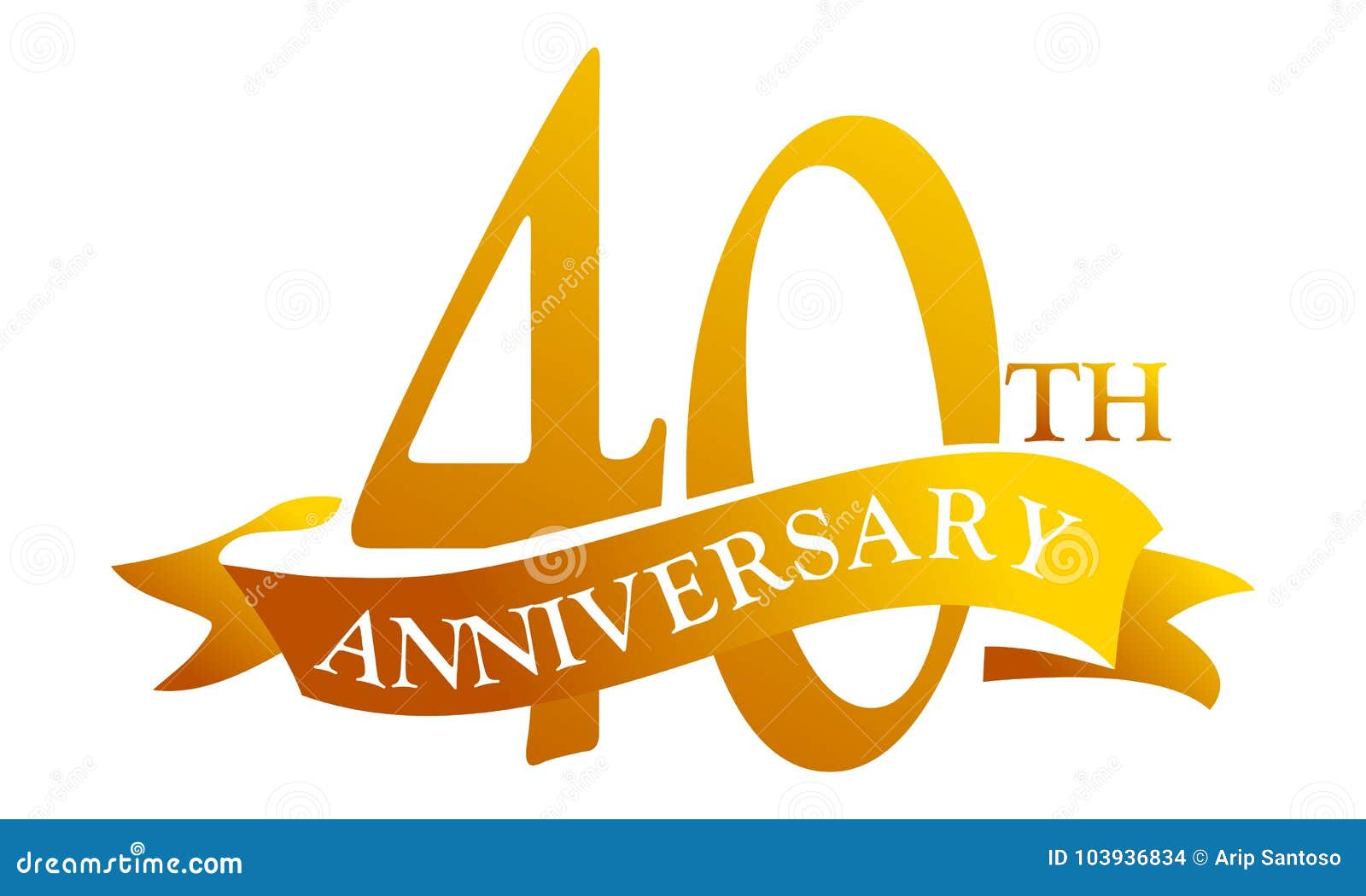 40 Year Ribbon Anniversary stock vector. Illustration of congratulation ... 40 Year Ribbon Anniversary stock vector. Illustration of congratulation ...