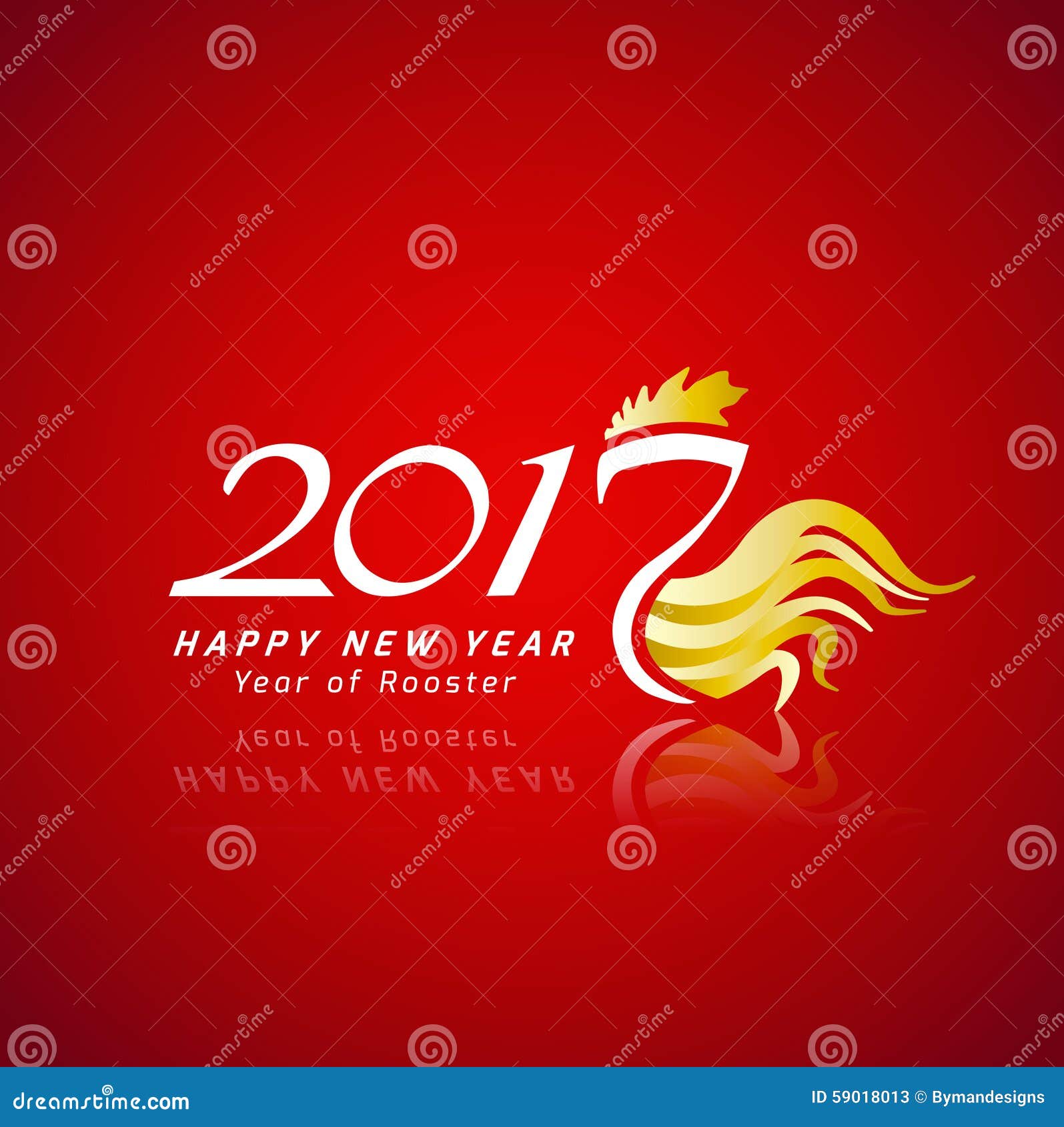 2017 Year of Rooster stock vector. Illustration of numeral - 59018013
