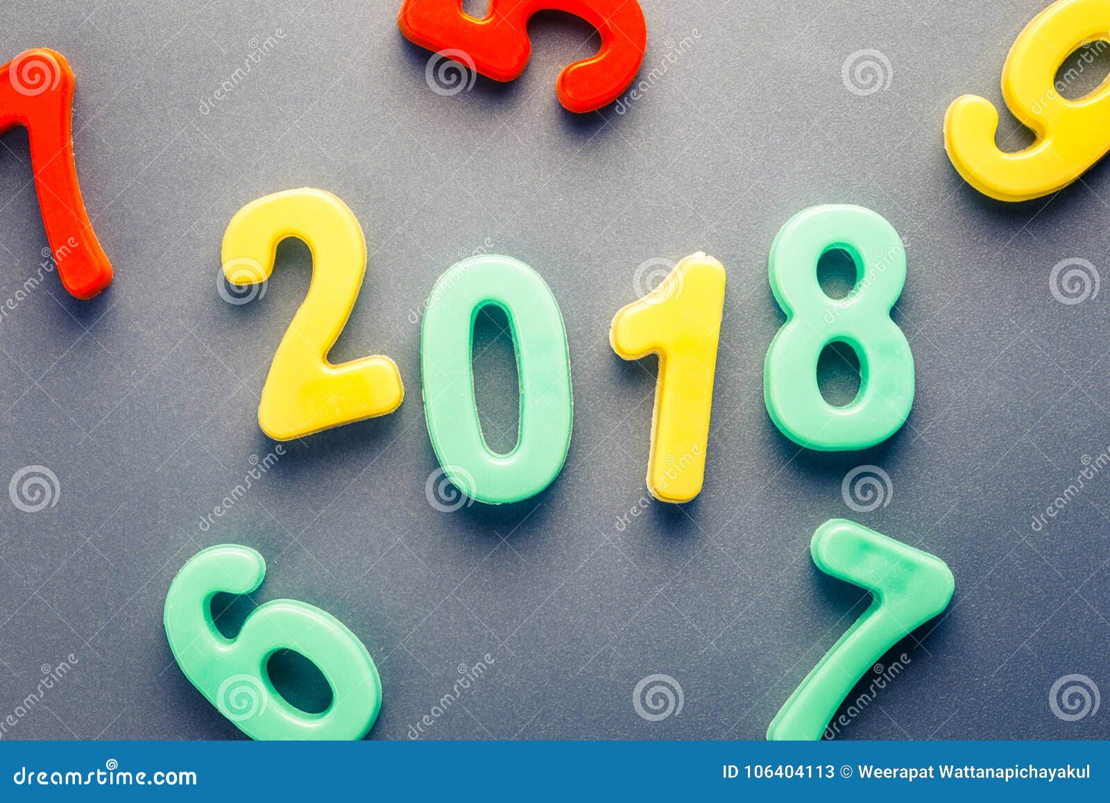 2018 Plastic Numbers stock image. Image of time, learn - 106404113