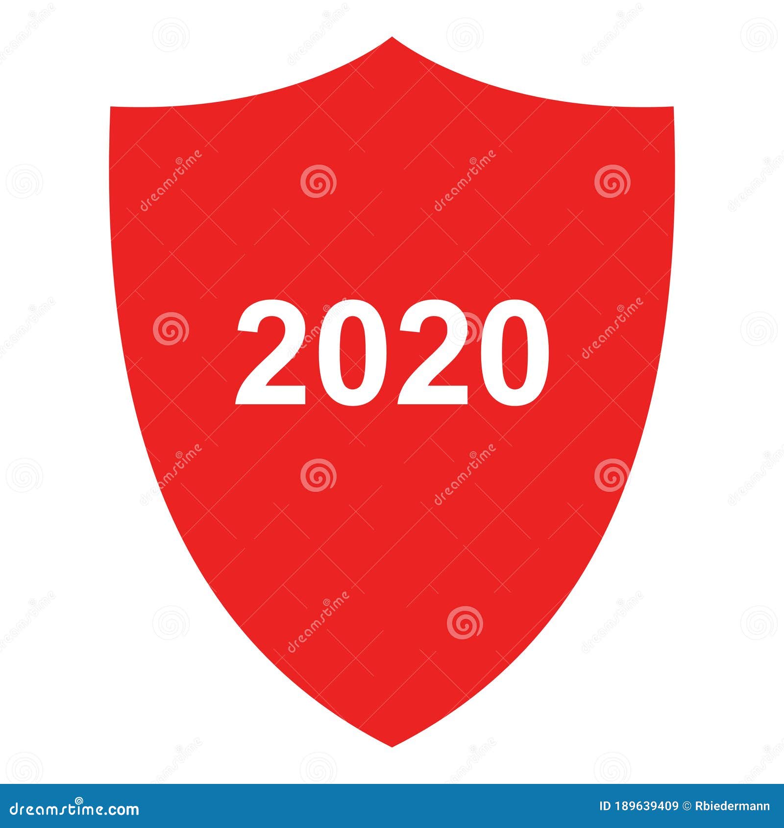 Year 2020 and shield stock vector. Illustration of safe - 189639409