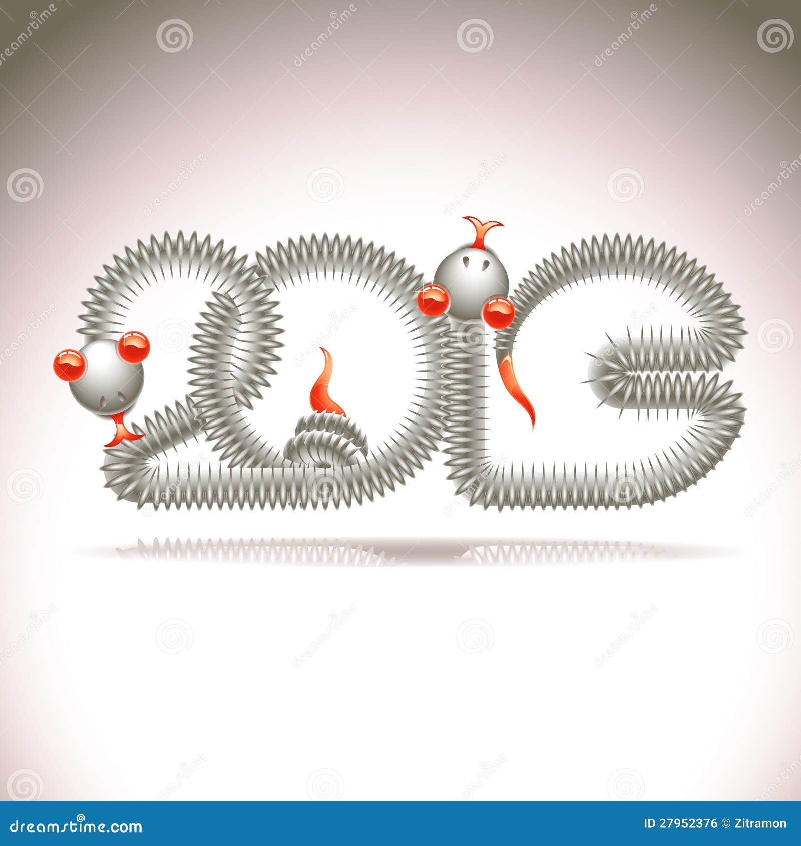 Year of the Snake stock vector. Illustration of background - 27952376